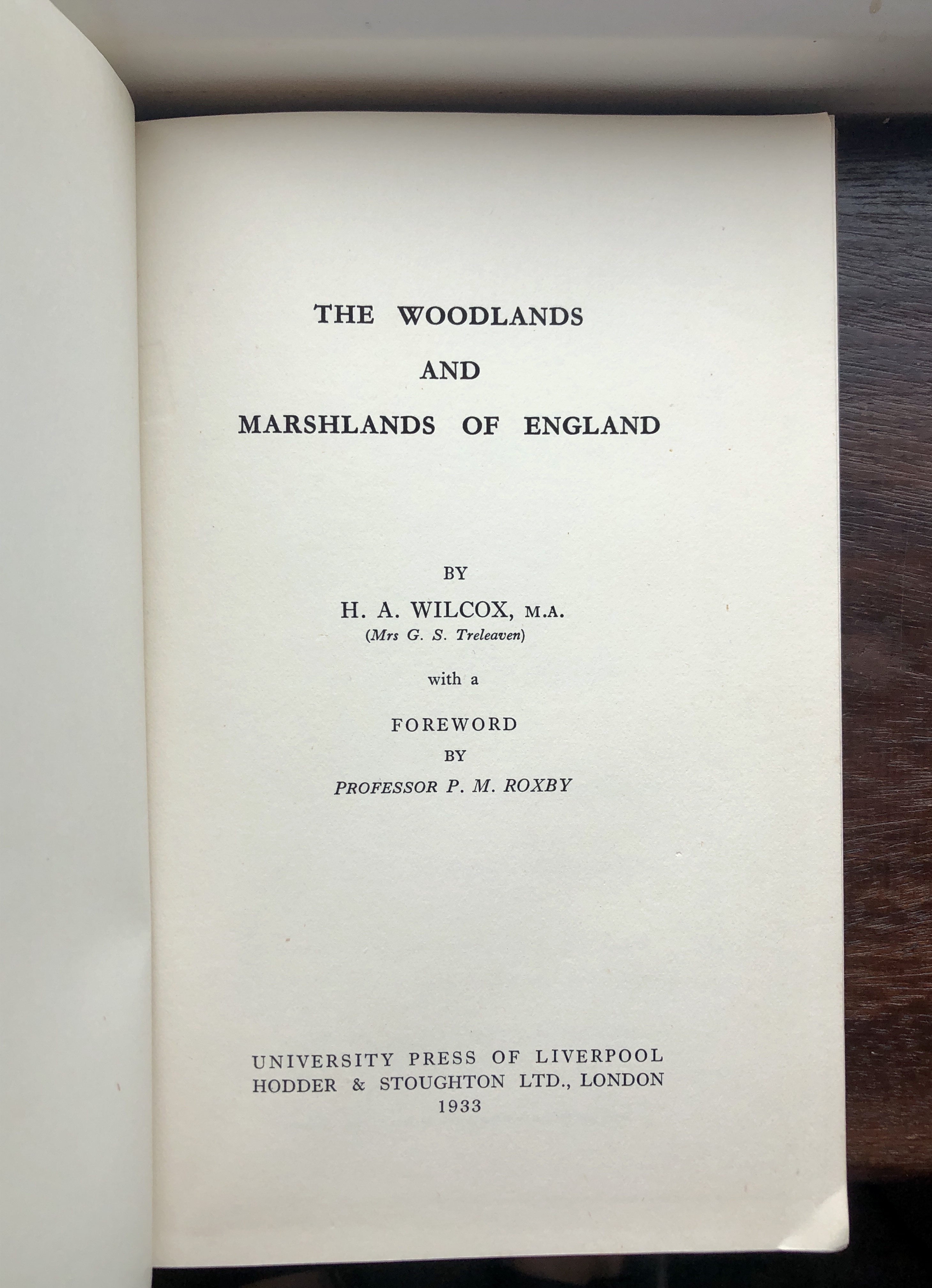 The Woodlands and Marshlands of England by Wilcox, H.A.: Fine Hardcover ...