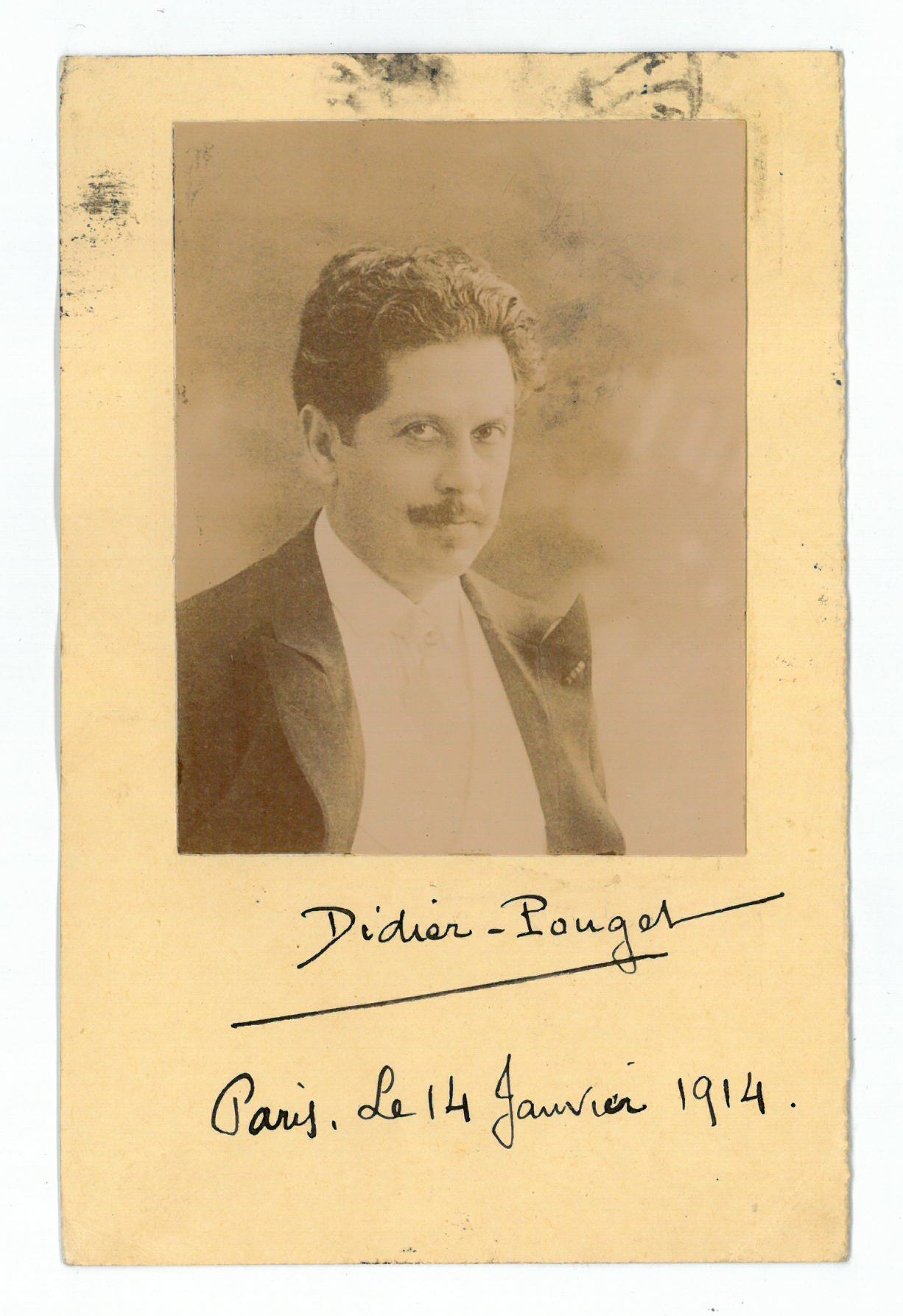 Autograph signature. by Didier-Pouget, William, French painter (1864 ...