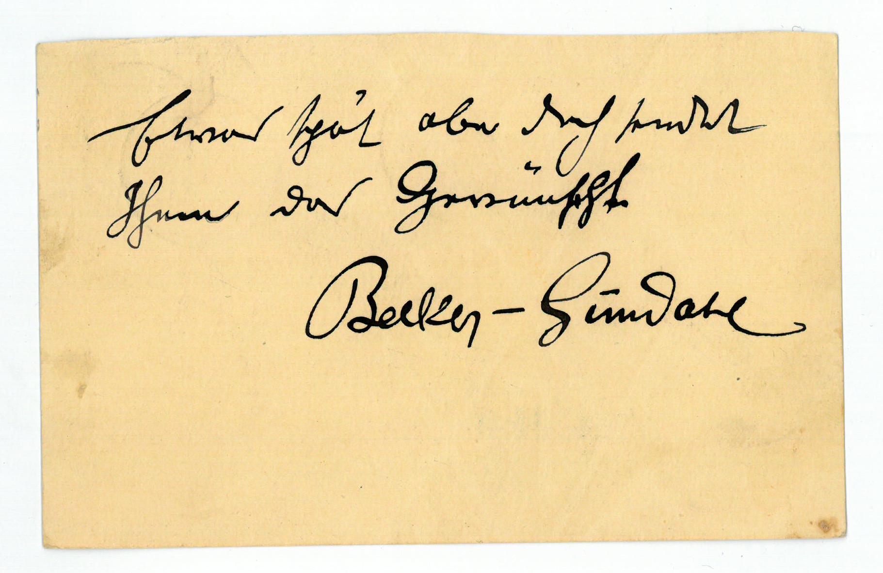 Autograph quotation signed. by Becker-Gundahl, Carl Johann, German ...