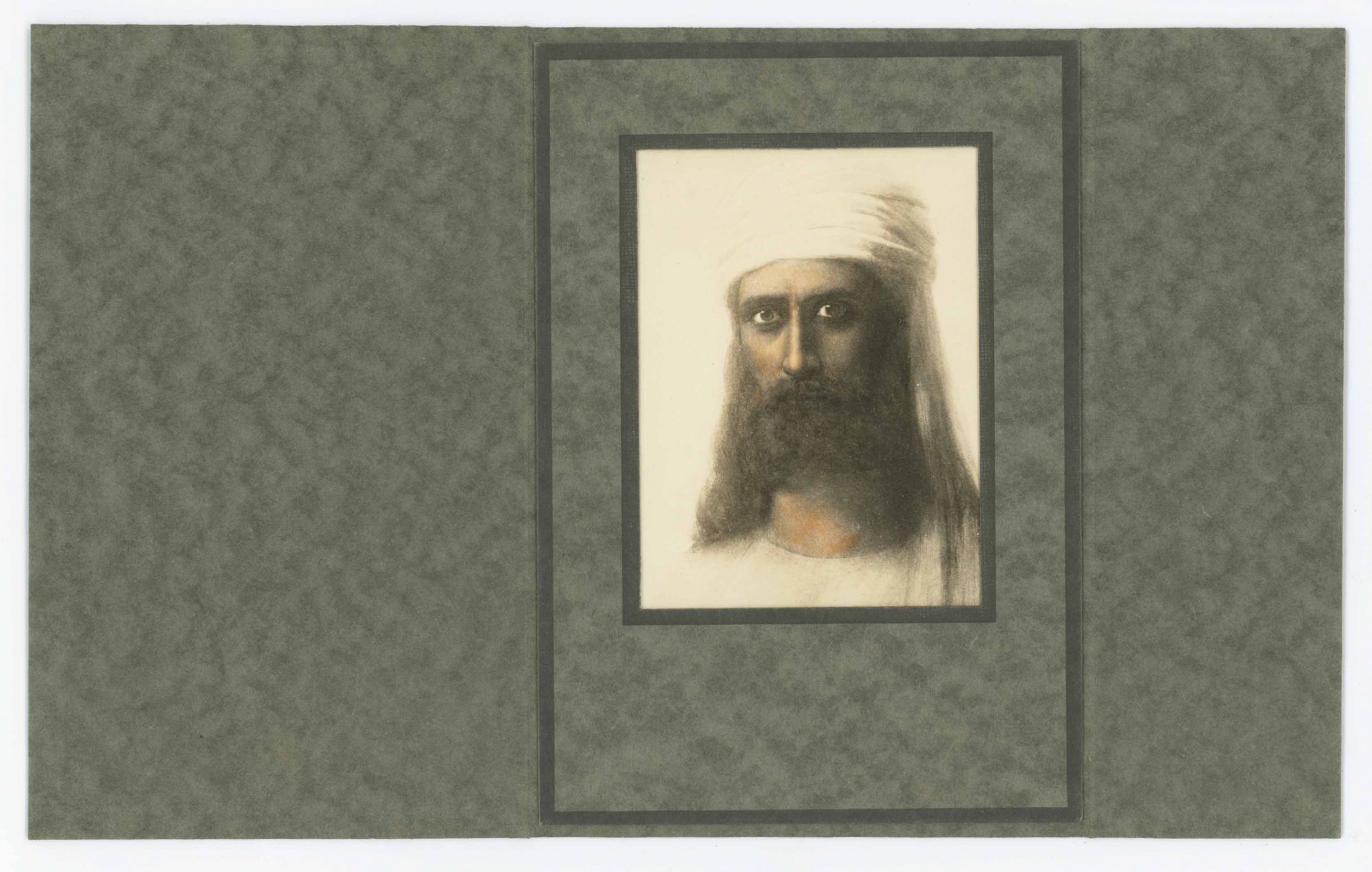 Hand-tinted Photograph of a Painting of Morya in Folder Mount ...