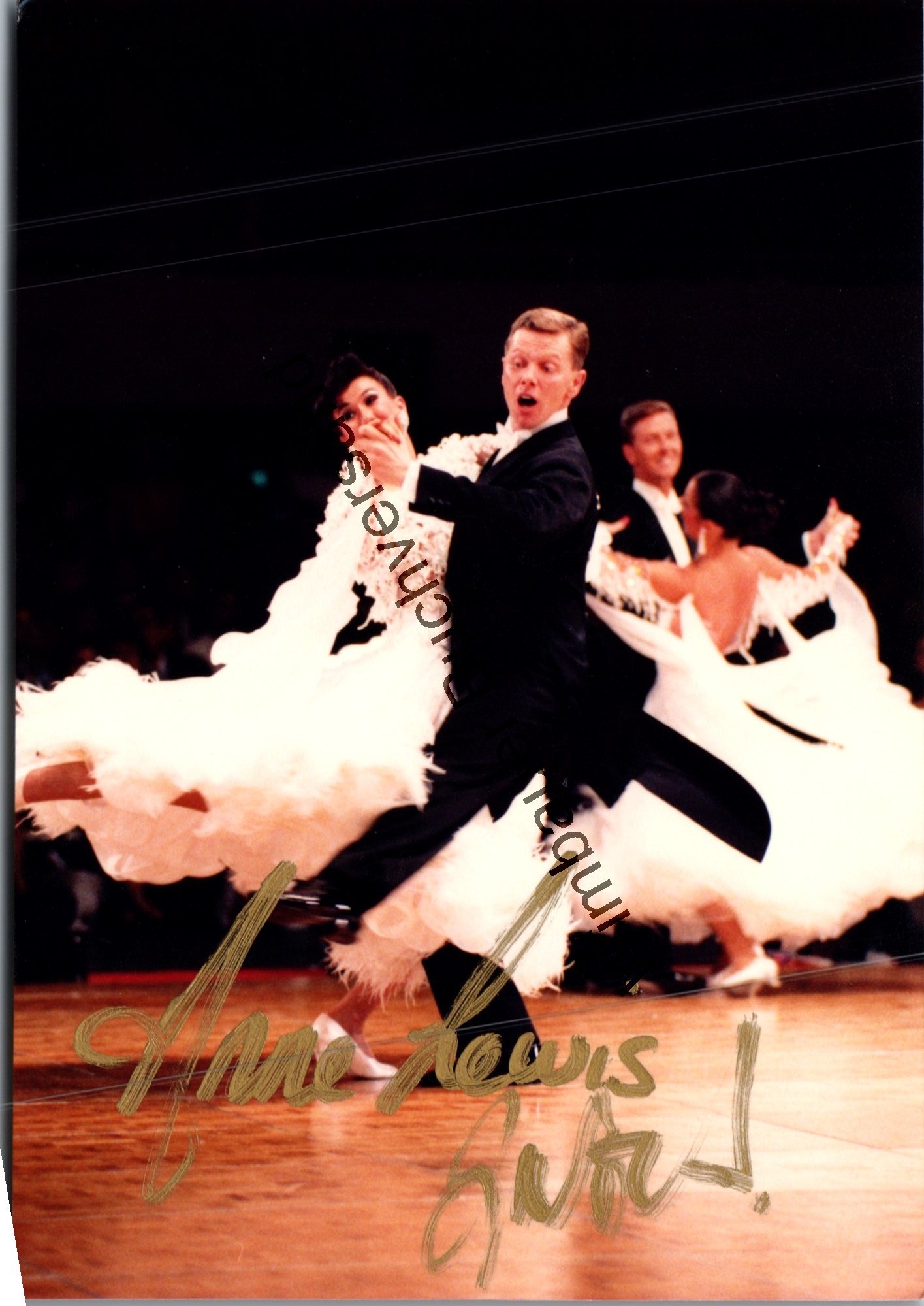 Original Autogramm Anne Lewis John Wood Ballroom Dancer /// Autograph ...