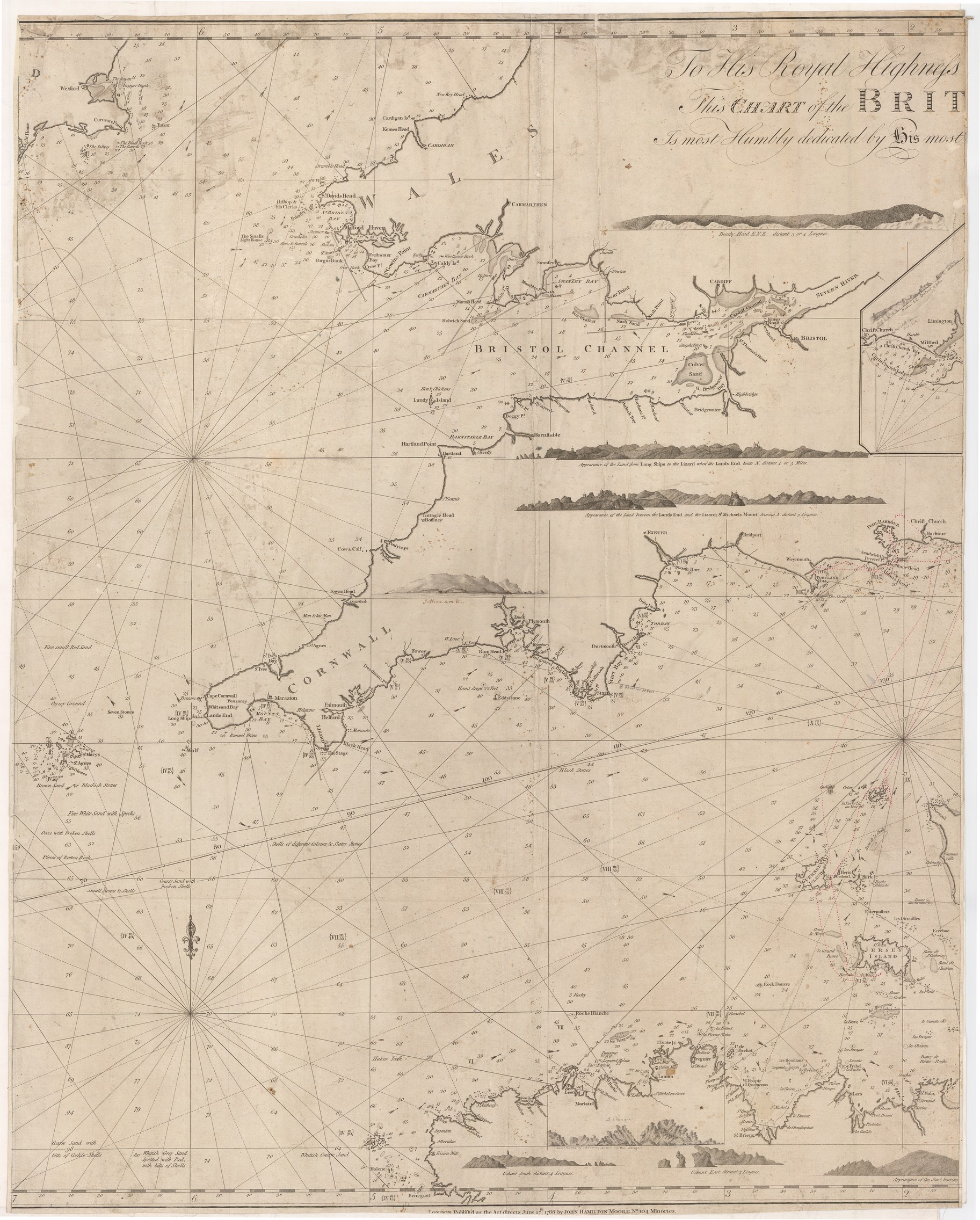 [Untitled Map of the English Channel] To His Royal Highness Prince ...
