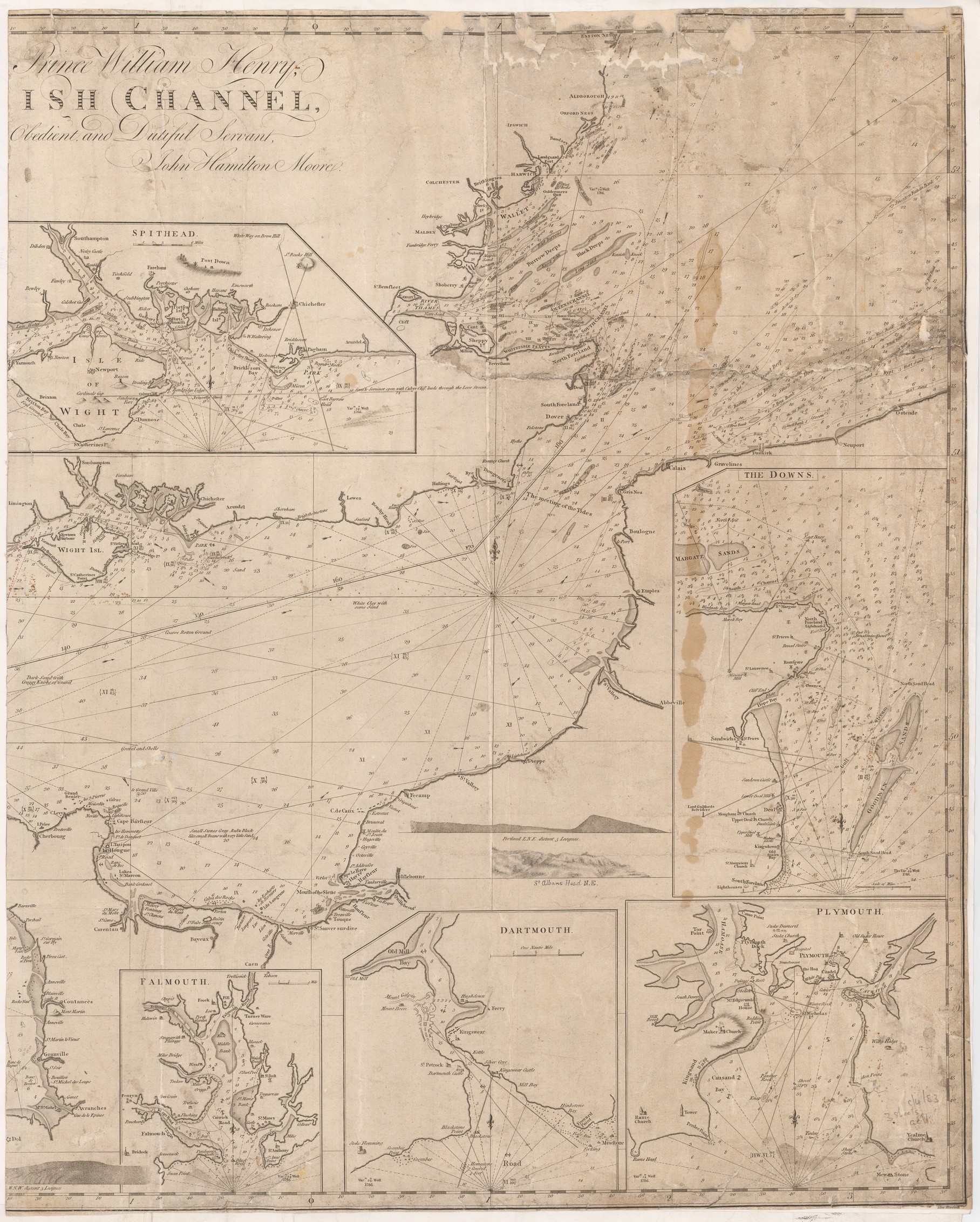 [Untitled Map of the English Channel] To His Royal Highness Prince ...