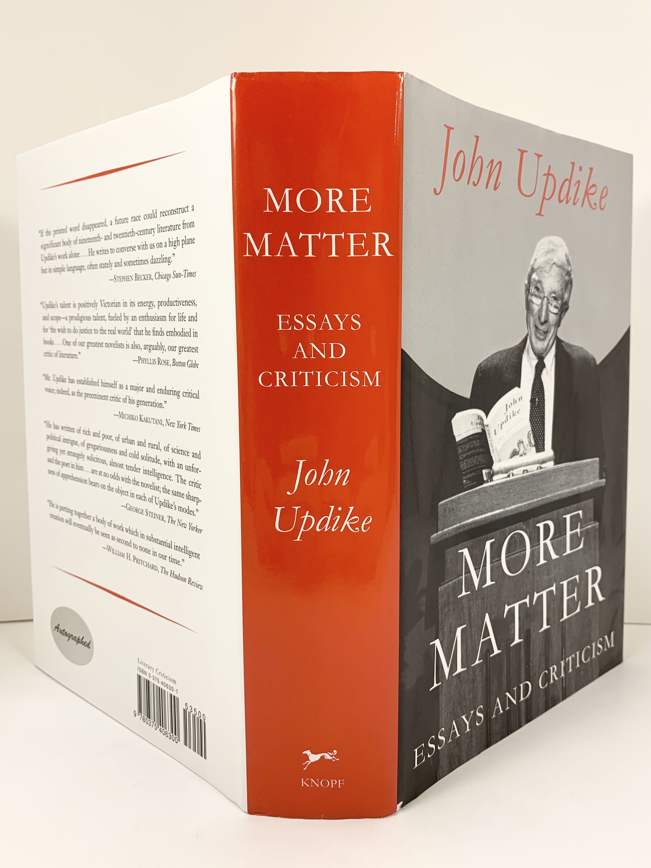 More Matter Essays and Criticism by Updike, John: Fine Hardcover (1999 ...