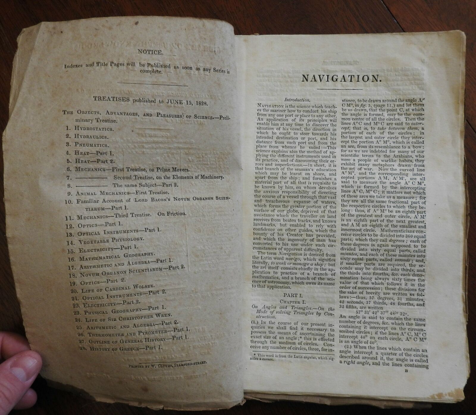 Nautical ship Navigation 1828 Library of Useful Knowledge scarce ...