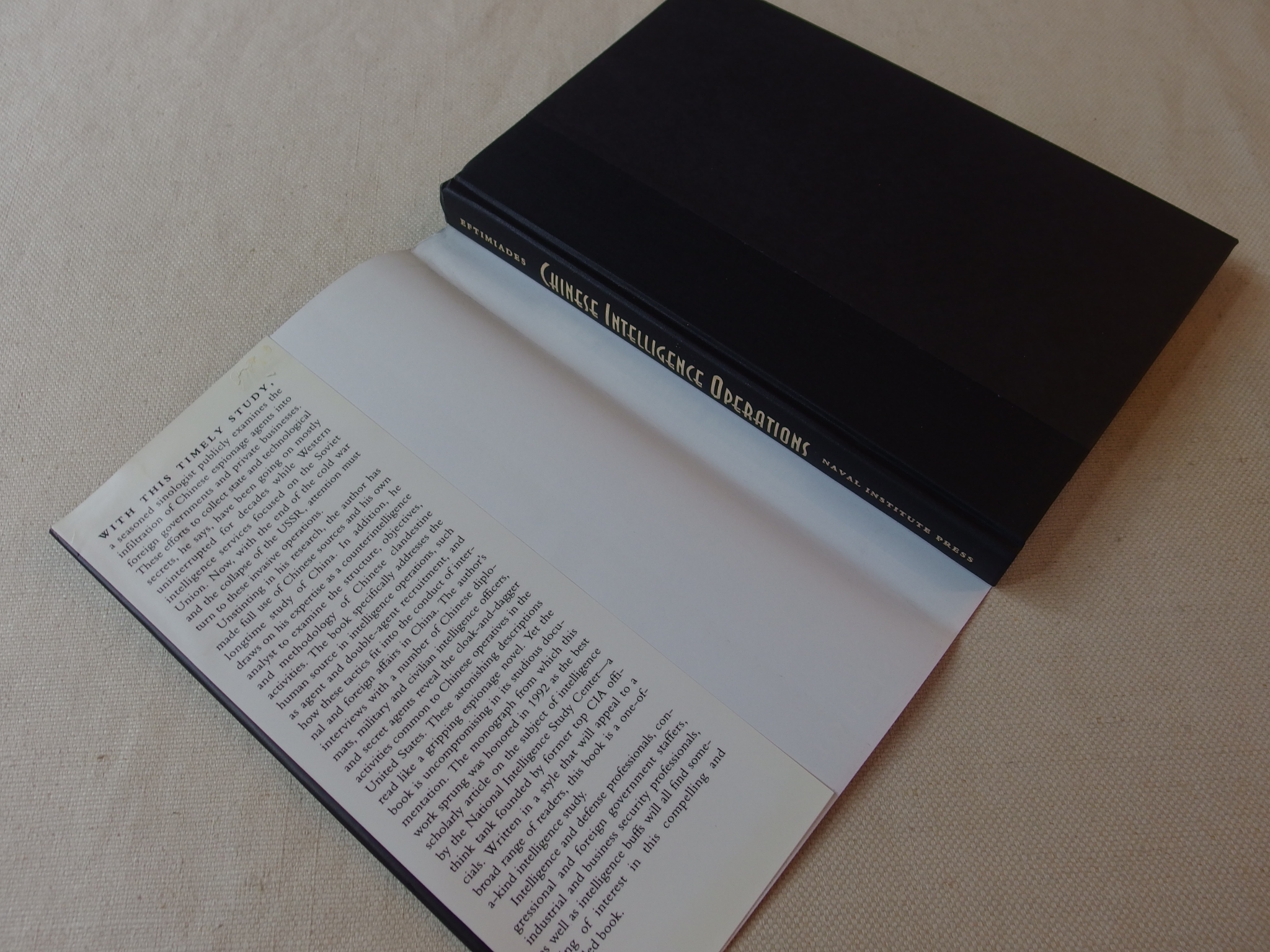 Chinese Intelligence Operations by Eftimiades, Nicholas: Fine Hardcover ...