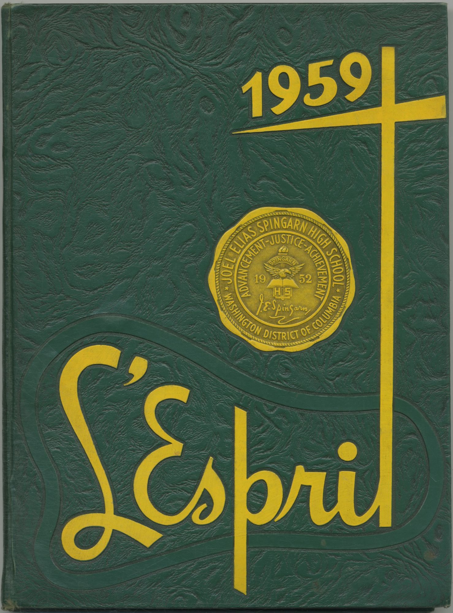 L'Espirit 1959. Spingarn High School. Washington, D.C.: Very Good ...