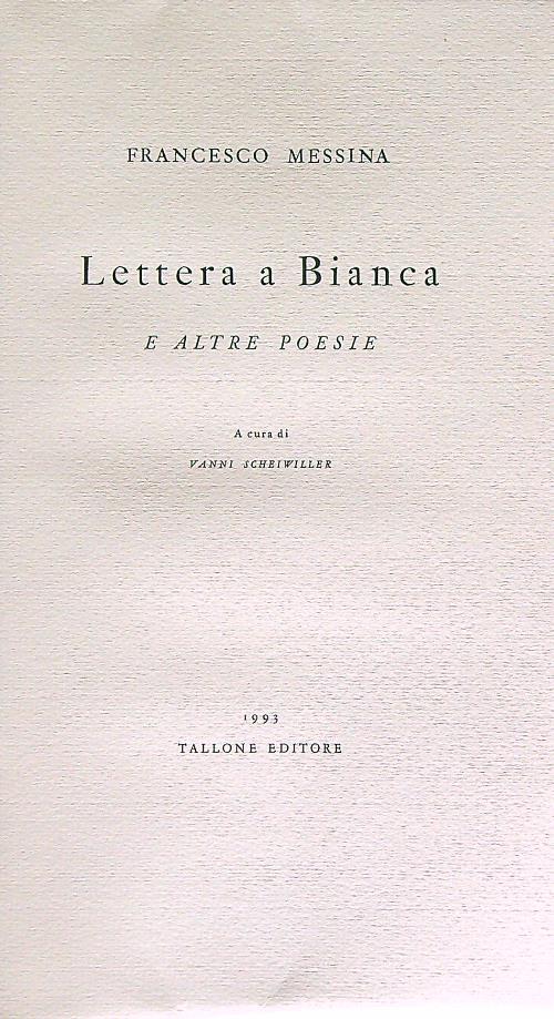 Lettera a Bianca | Barnebys