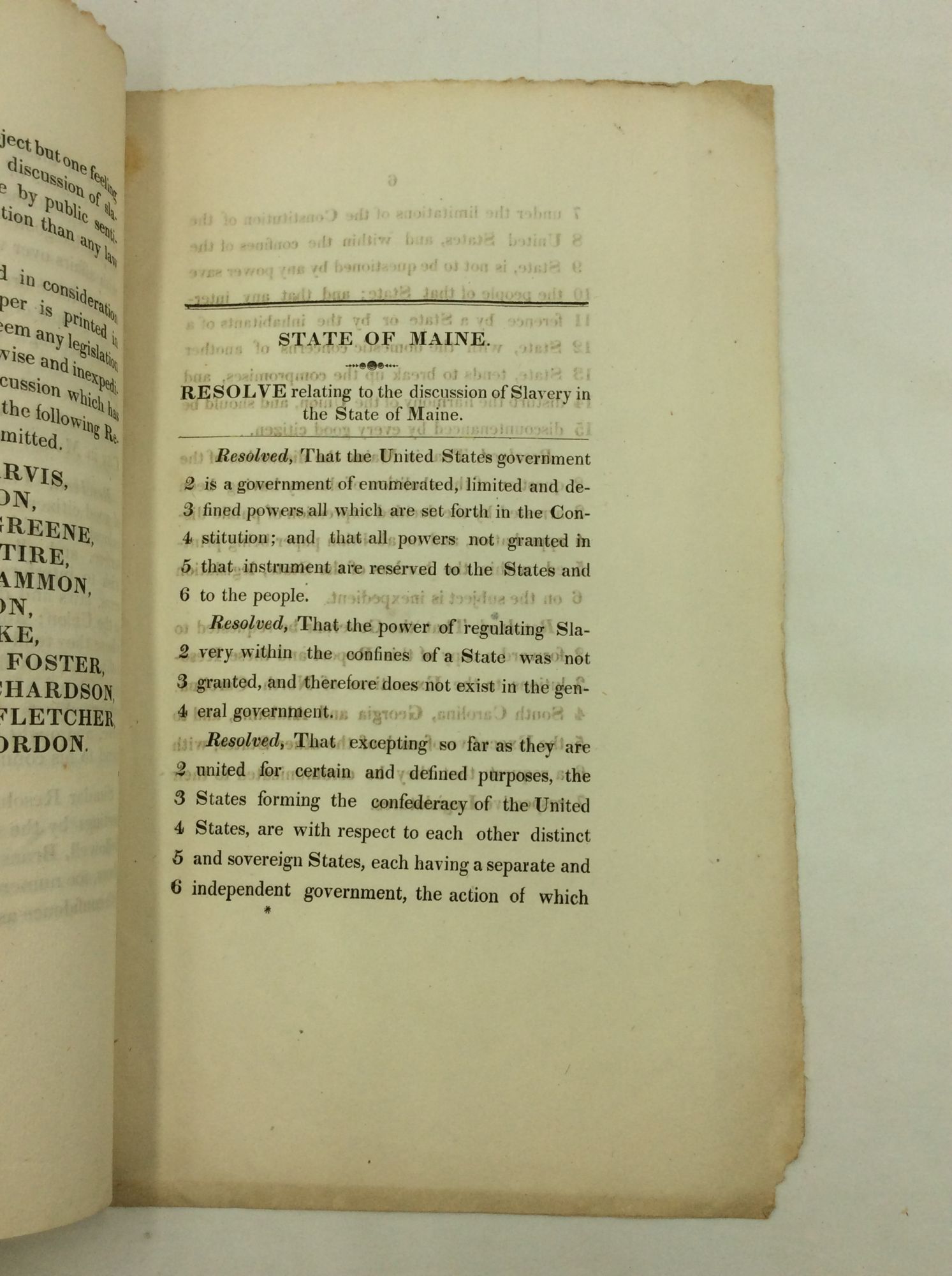 SIXTEENTH LEGISLATURE. No. 45 SENATE. STATE OF MAINE. IN SENATE, MARCH ...