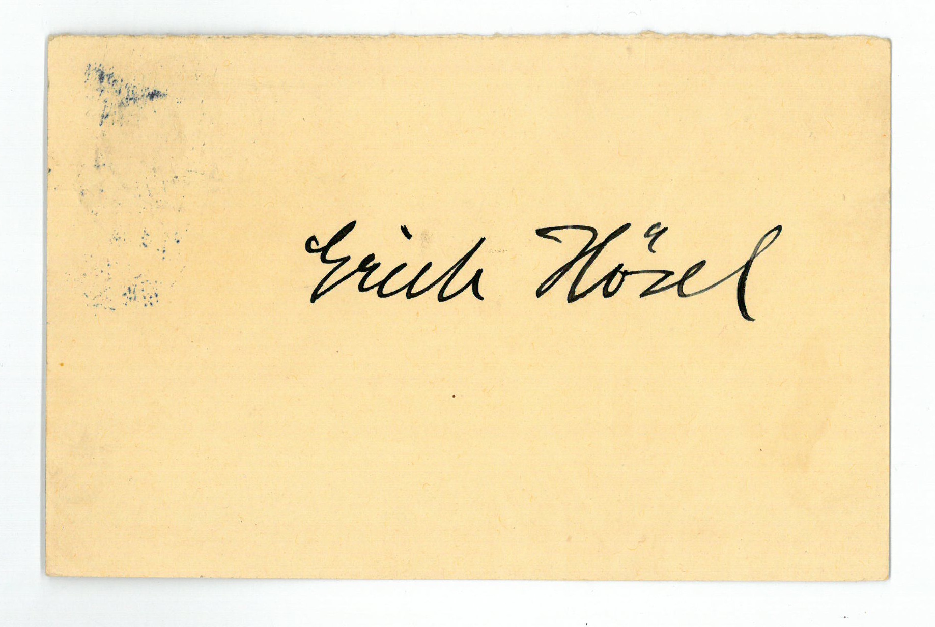 Autograph signature. by Hösel, Erich, German sculptor (1869-1953 ...