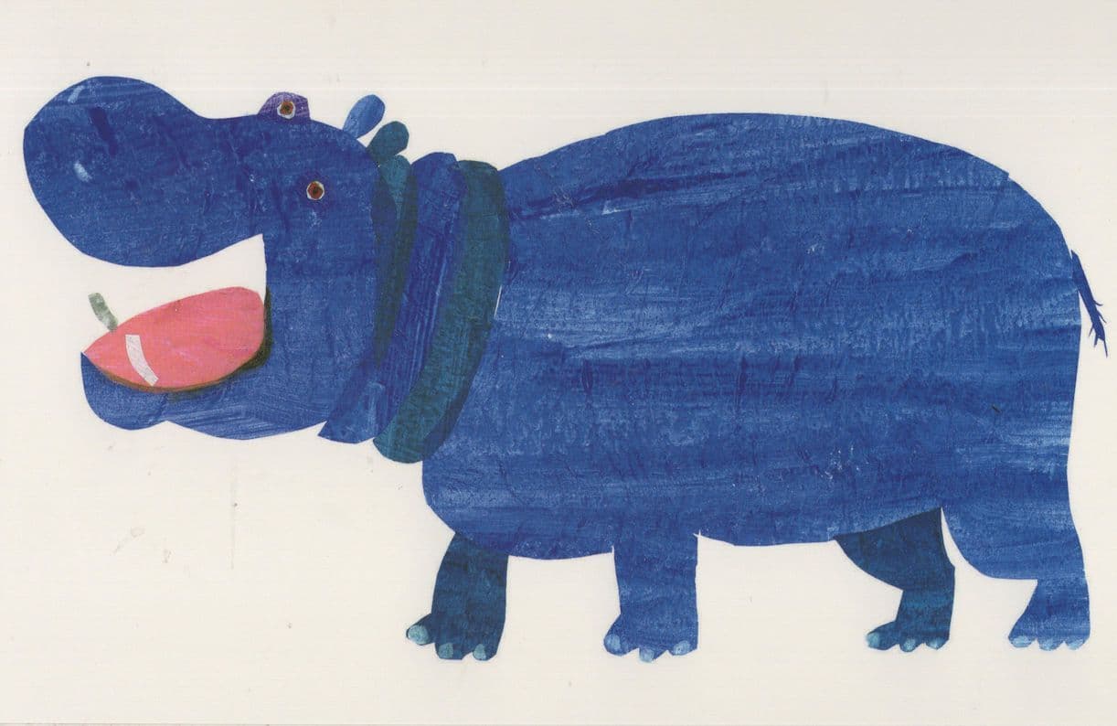 Hippo From Polar Bear Polar Bear What Do You Hear Eric Carle Postcard: Manuscript / Paper ...
