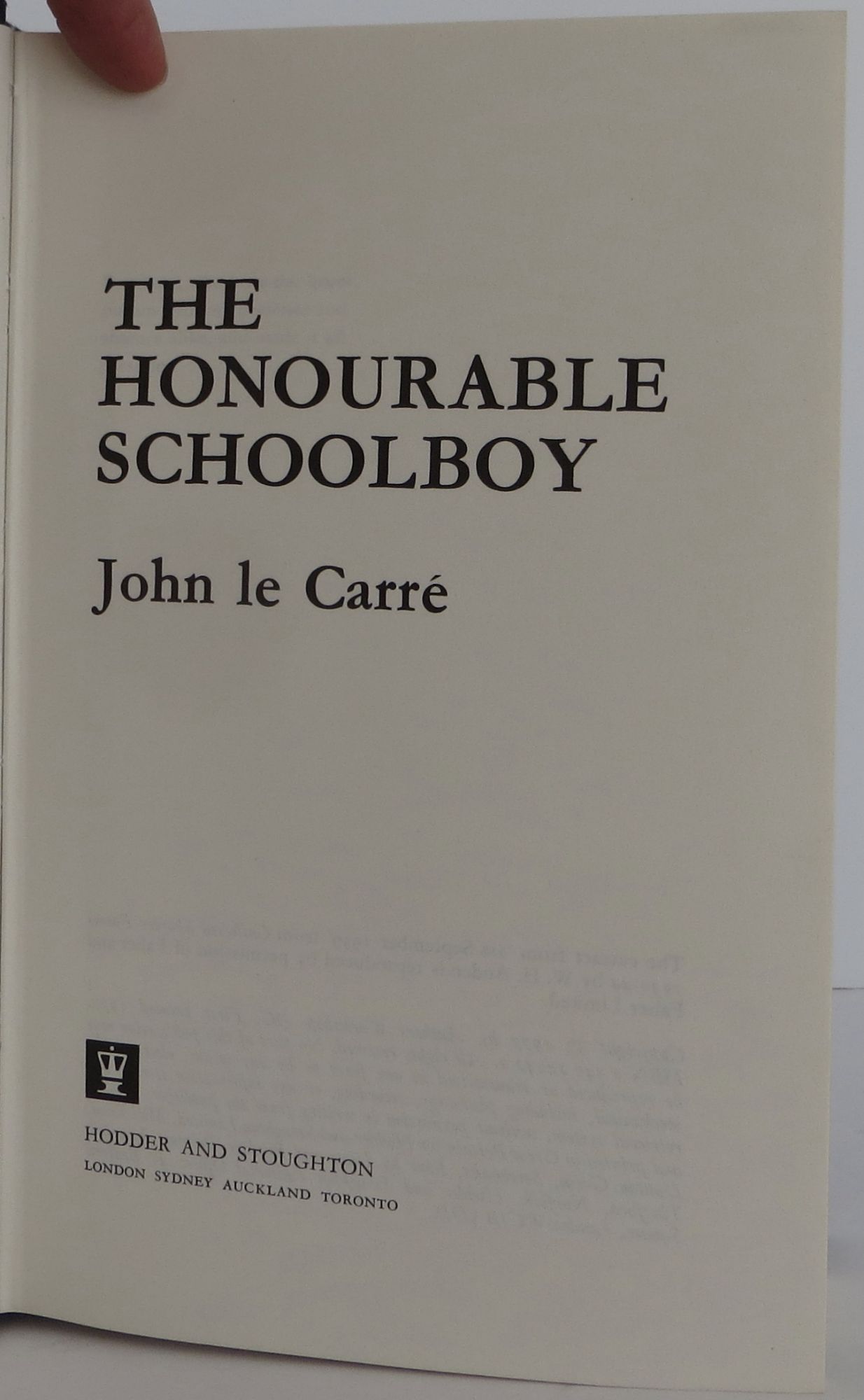 The Honourable Schoolboy by Le Carre, John: fine hardcover (1977) first ...