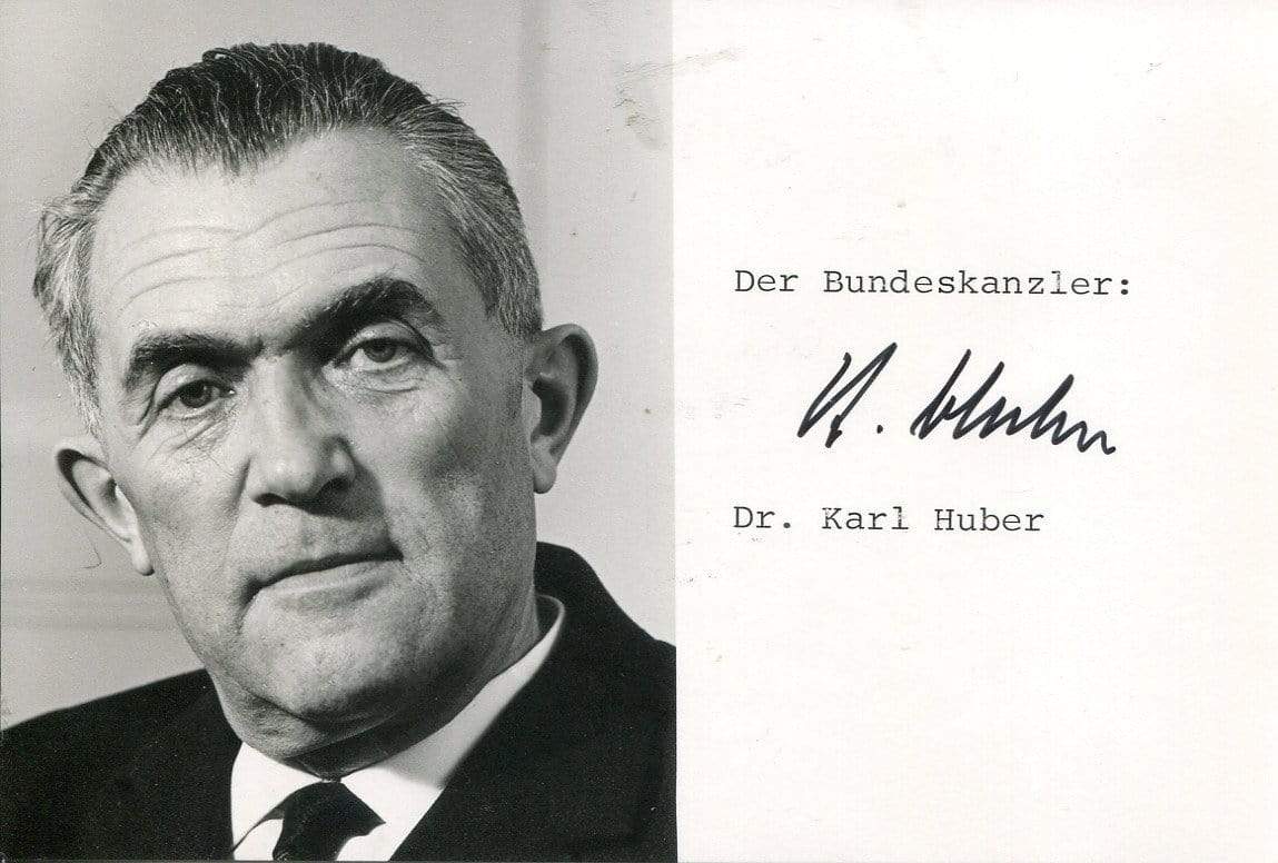 Karl Huber Autograph | signed photograph de Huber, Karl: Firmado por el ...