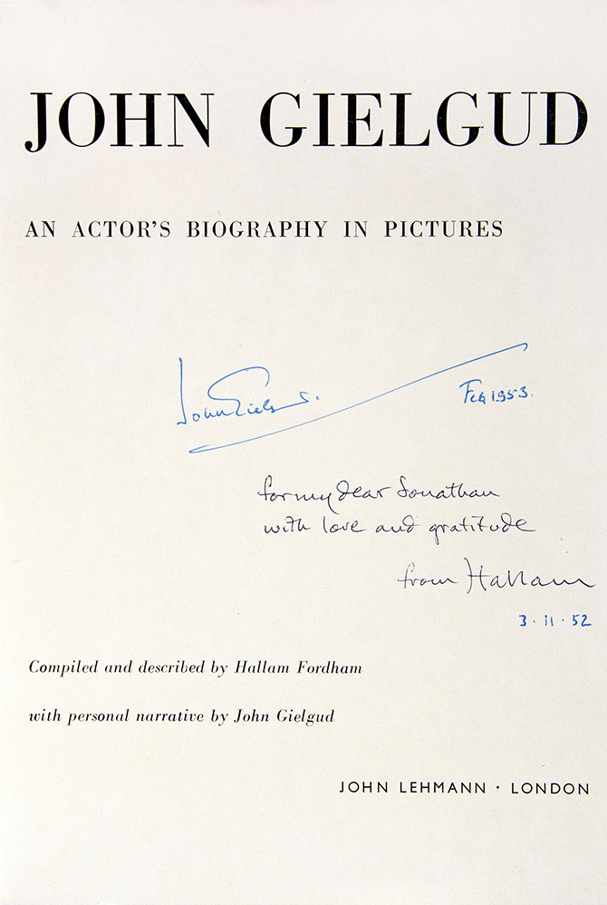 John Gielgud: An Actor's Biography in Pictures. Compiled and described ...