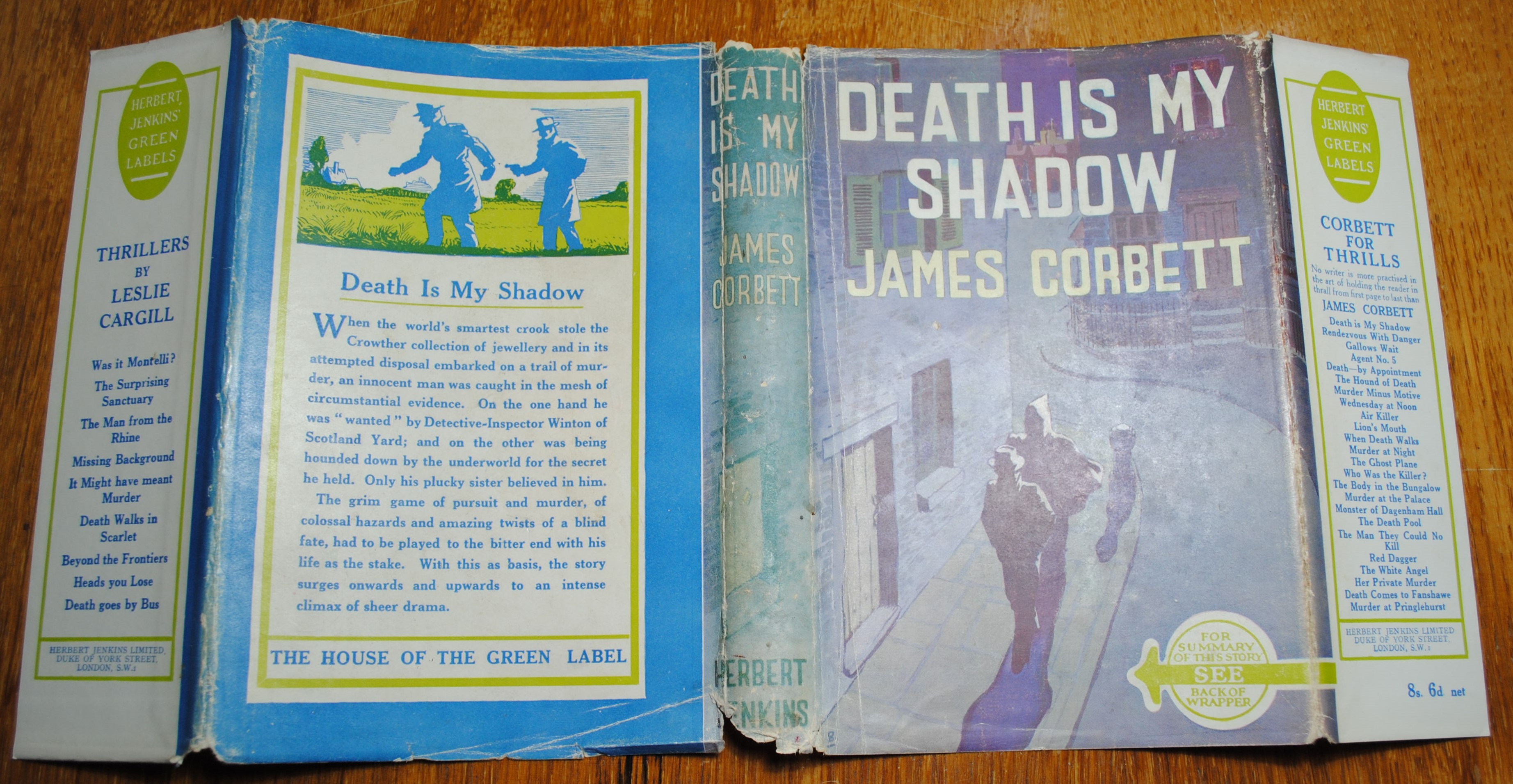 DEATH IS MY SHADOW by JAMES CORBETT: Very Good Hardcover (1947) 1st ...