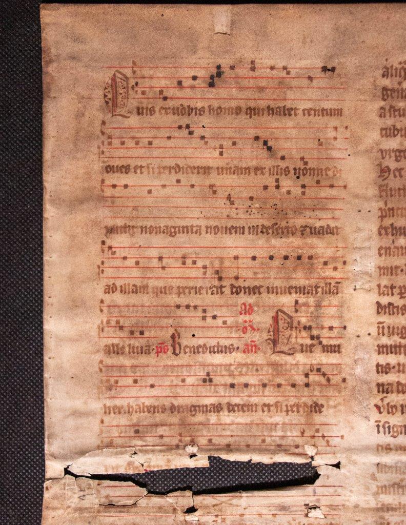 A noted Choir Breviary. 15th century manuscript leaf von [Ambrose ...