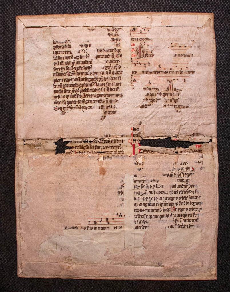 A noted Choir Breviary. 15th century manuscript leaf de [Ambrose ...