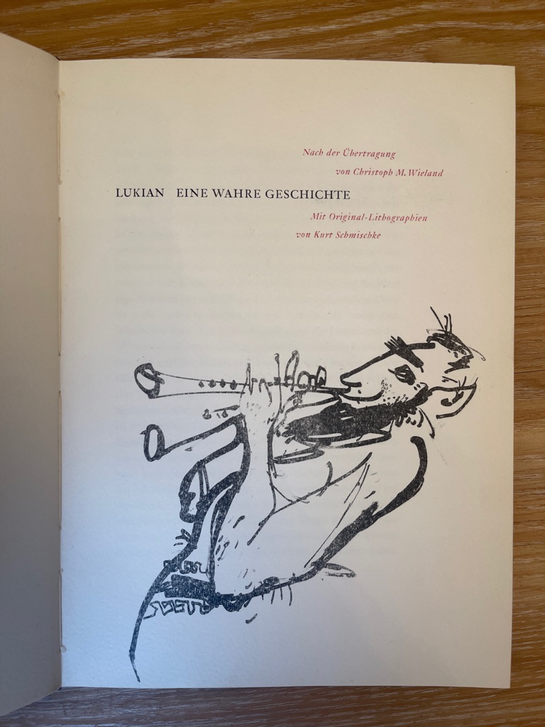 Lukian Eine wahre Geschichte Mit Original-Lithographien Nr | Barnebys