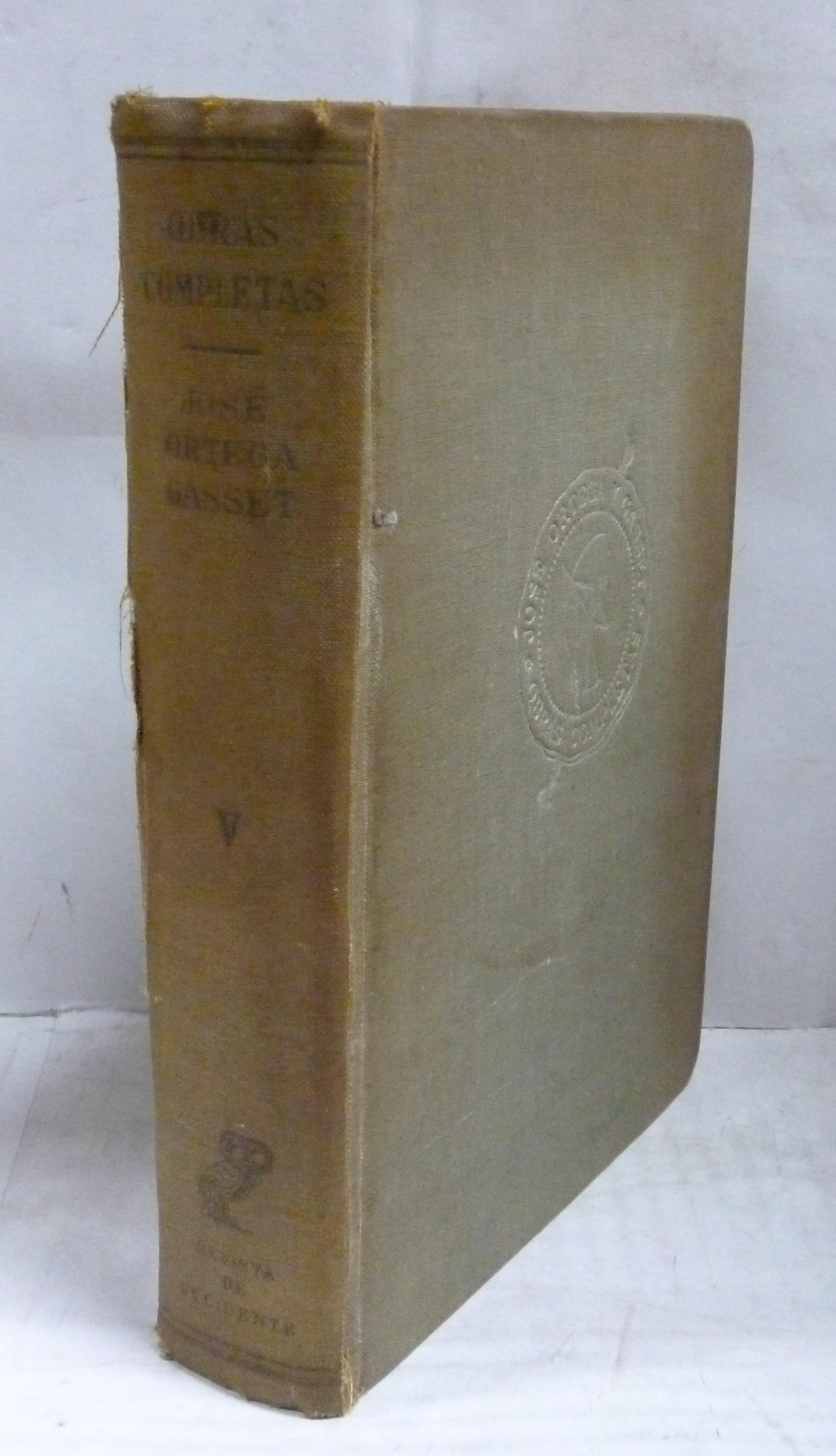 OBRAS COMPLETAS TOMO V (1933-1941) ORTEGA Y GASSET de Ortega y Gasset, Jose: Enc. Tapa dura ...