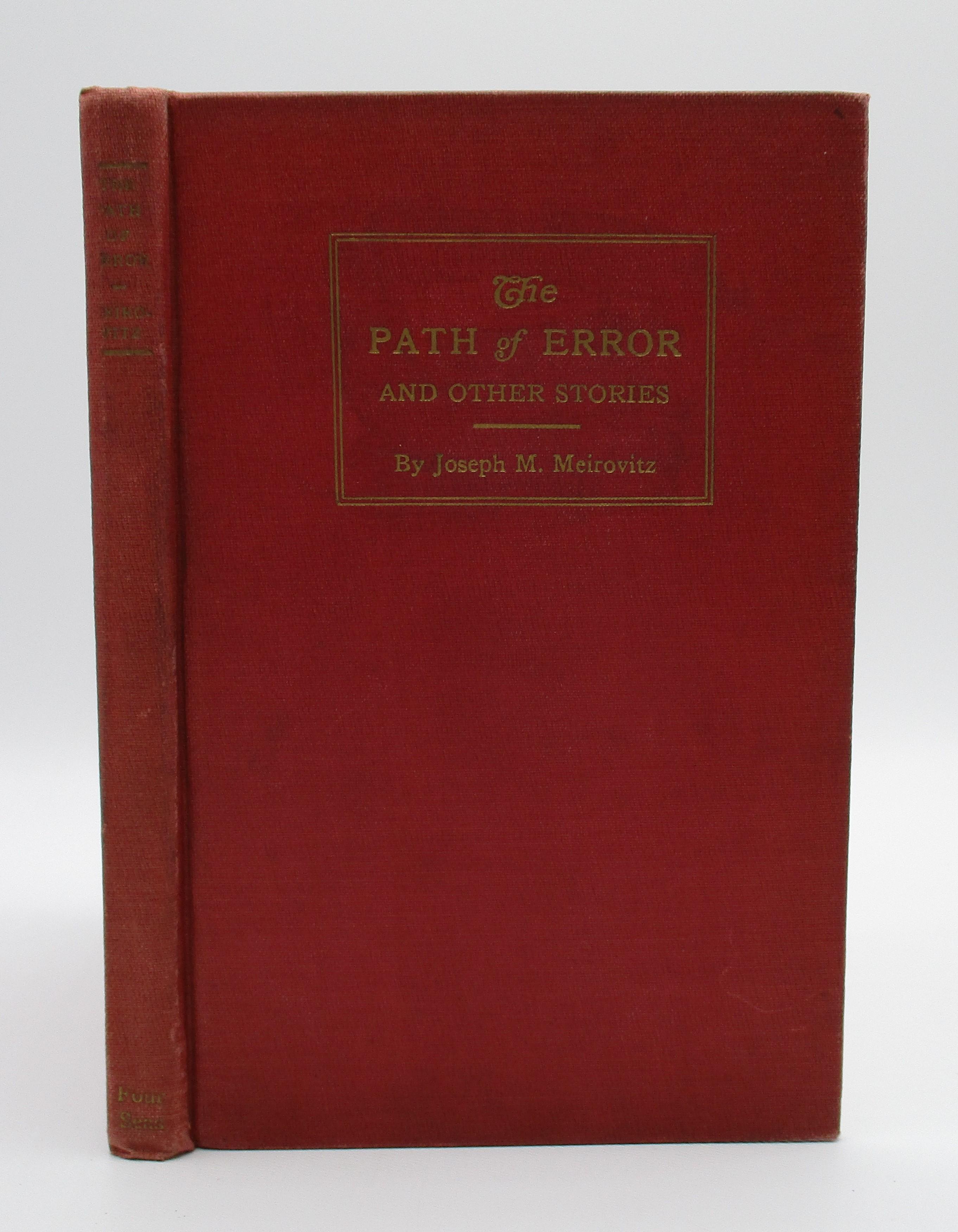 The Path of Error and Other Stories by Joseph M. Meirovitz: Very Good ...
