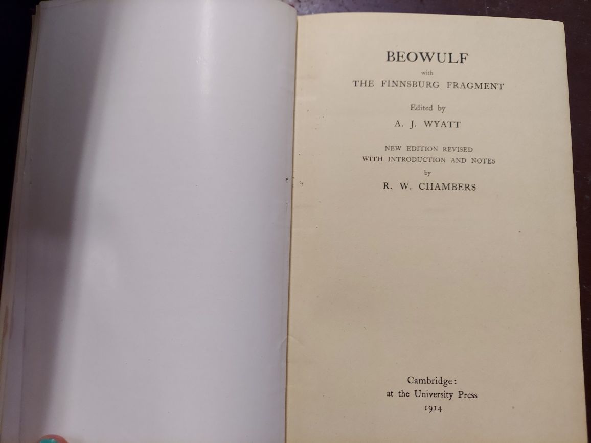 Beowulf with The Finnsburg Fragment by Wyatt, A.J. (revised By R.W ...