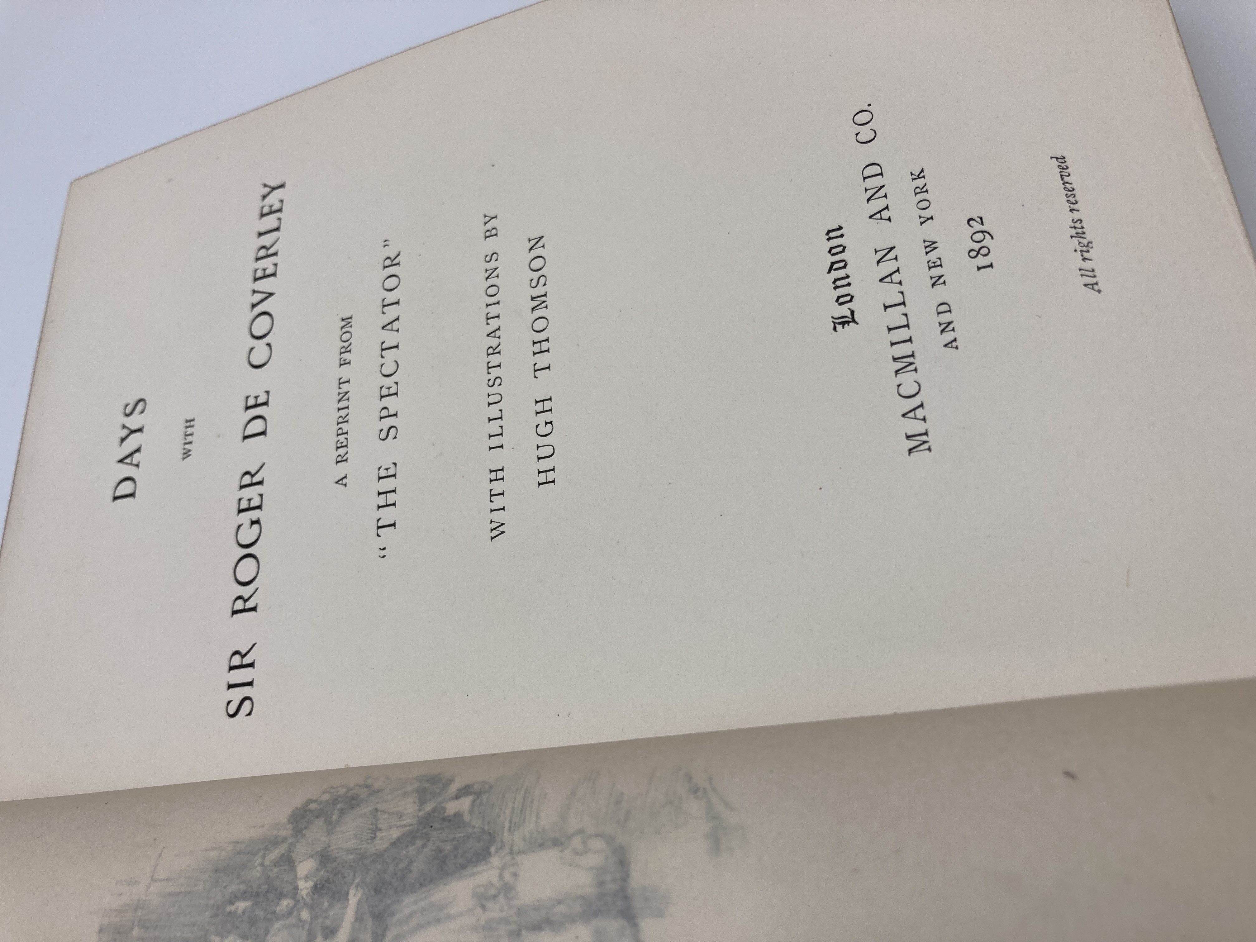 Days with Sir Roger de Coverley by Addison, Joseph: Very Good Hardcover ...