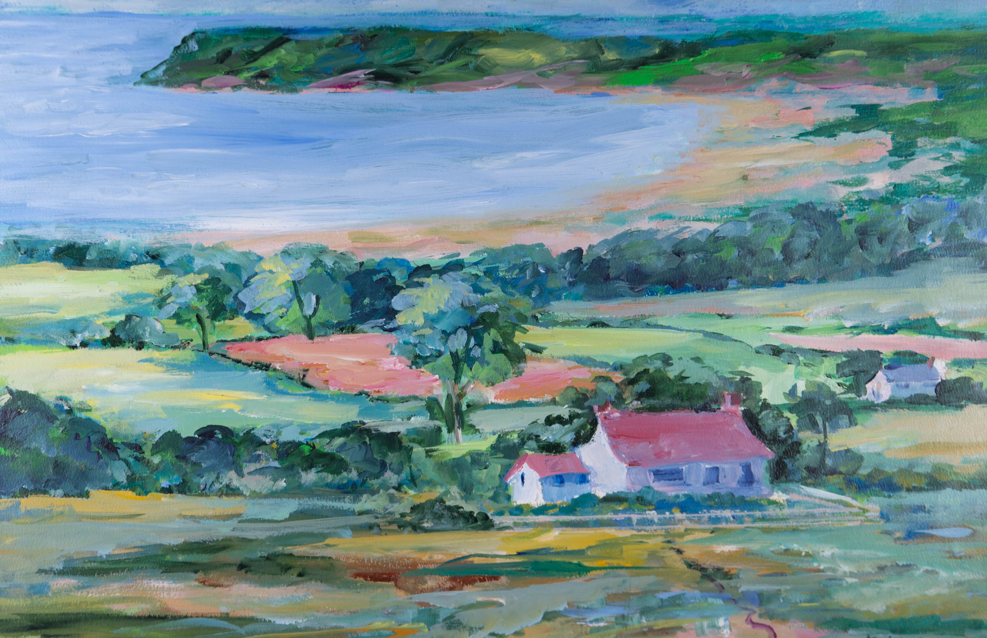 M. Lamb - 1989 Acrylic, The Gower Peninsula, Wales by M. Lamb: (1989 ...