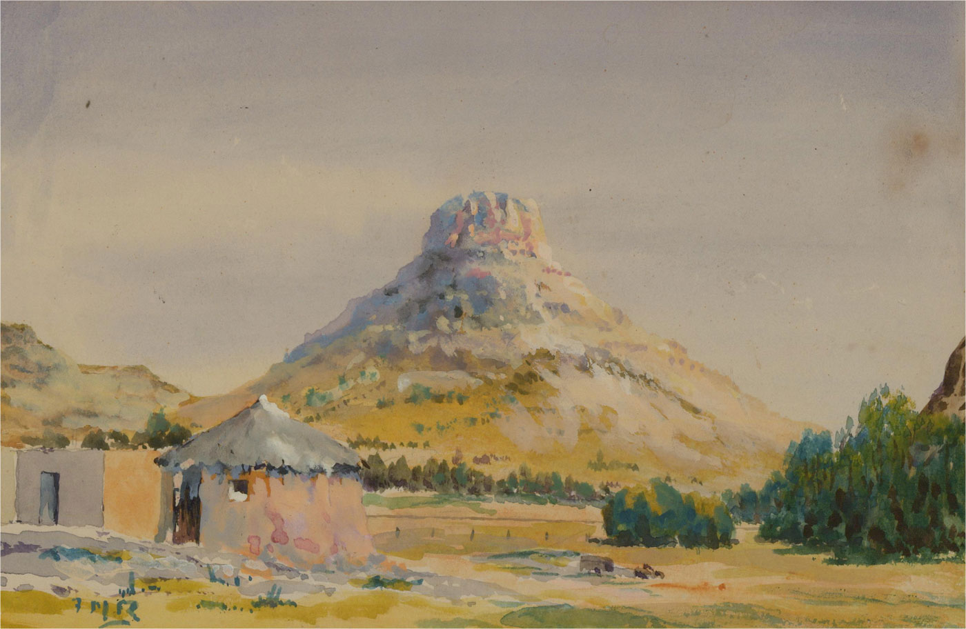 F. M. R - Mid 20th Century Watercolour, Modderpoort Mission Station by ...