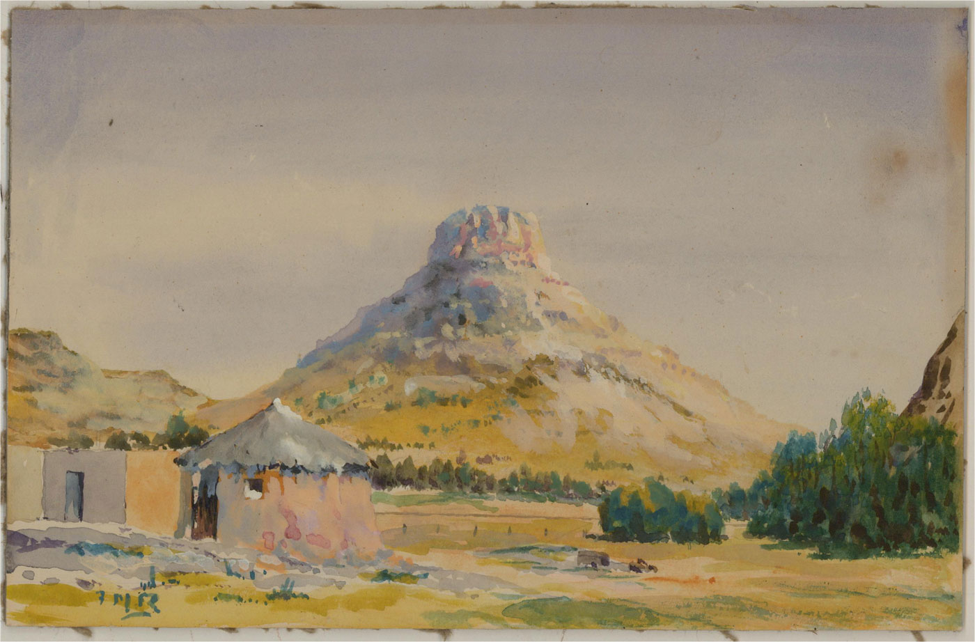 F. M. R - Mid 20th Century Watercolour, Modderpoort Mission Station by ...