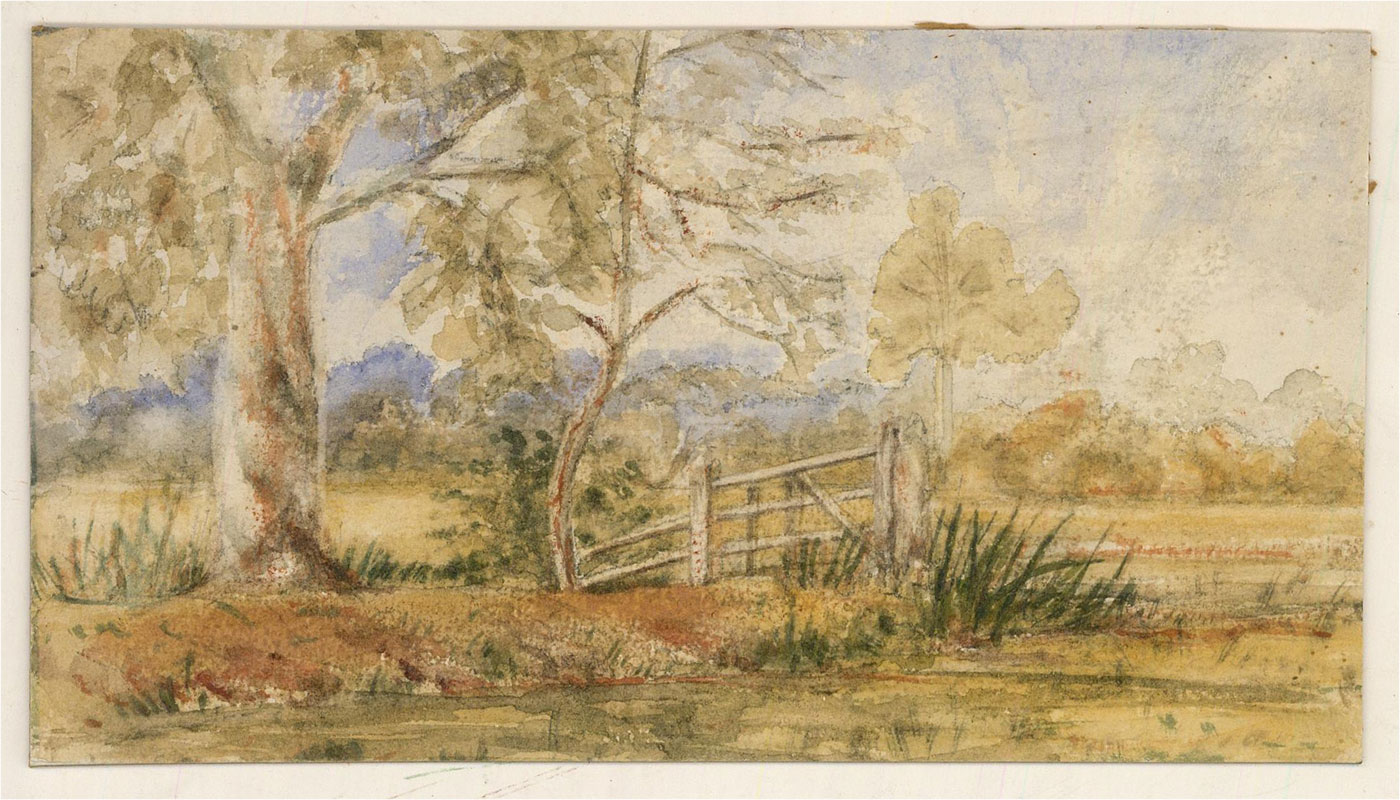 Mid 20th Century Watercolour - Country Gate: Art / Print / Poster ...