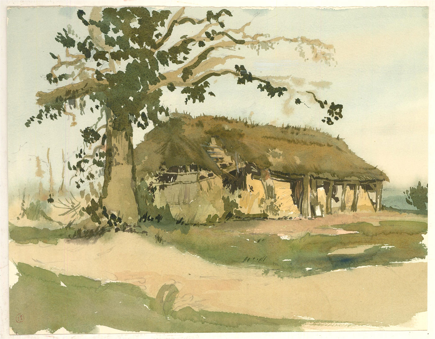 Keith Johnson (1931-2018) - Contemporary Watercolour, Reed Shed ...