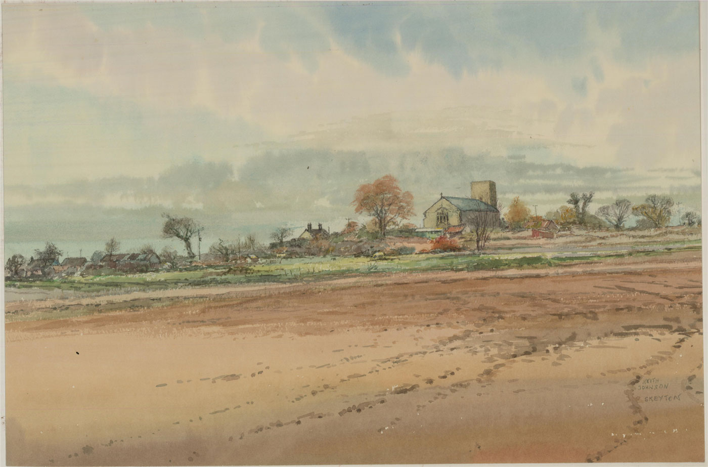 Keith Johnson (1931-2018) - Contemporary Watercolour, Skeyton, Norfolk ...