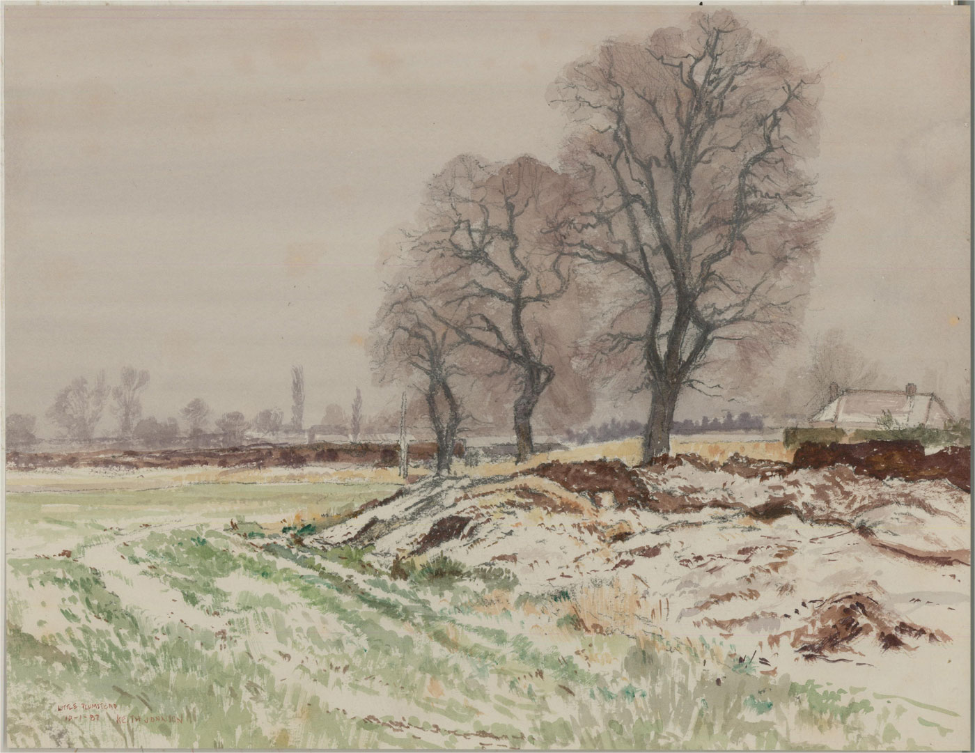 Keith Johnson (1931-2018) - 1987 Watercolour, Little Plumstead by Keith ...