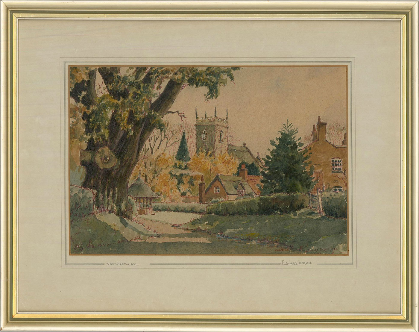Edward Darby (1928-2009) - Signed 1982 Watercolour, Woodbastwick by ...