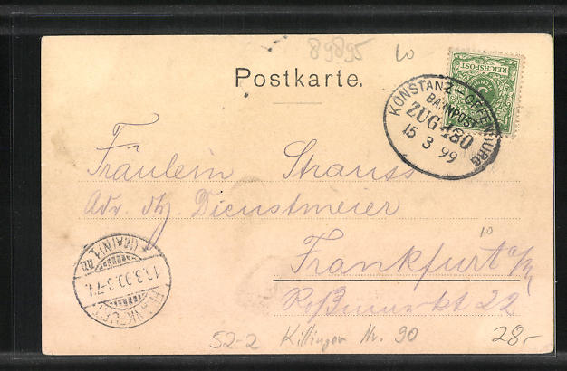 Lithographie Killinger Nr. 90: Hohentwiel, Herzogin Hadwig und Ekkehard ...