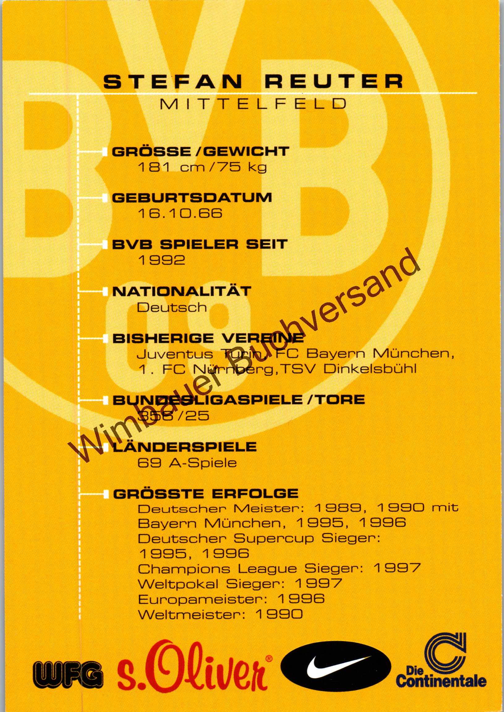Original Autogramm Stefan Reuter BVB Dortmund /// Autograph signiert ...