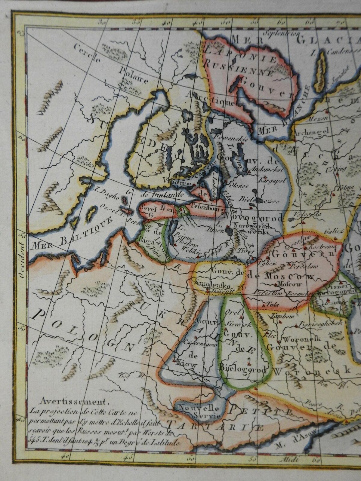 Russian Empire Muscovy Novgorod Ukraine Baltic States Moscow c. 1780-90 ...