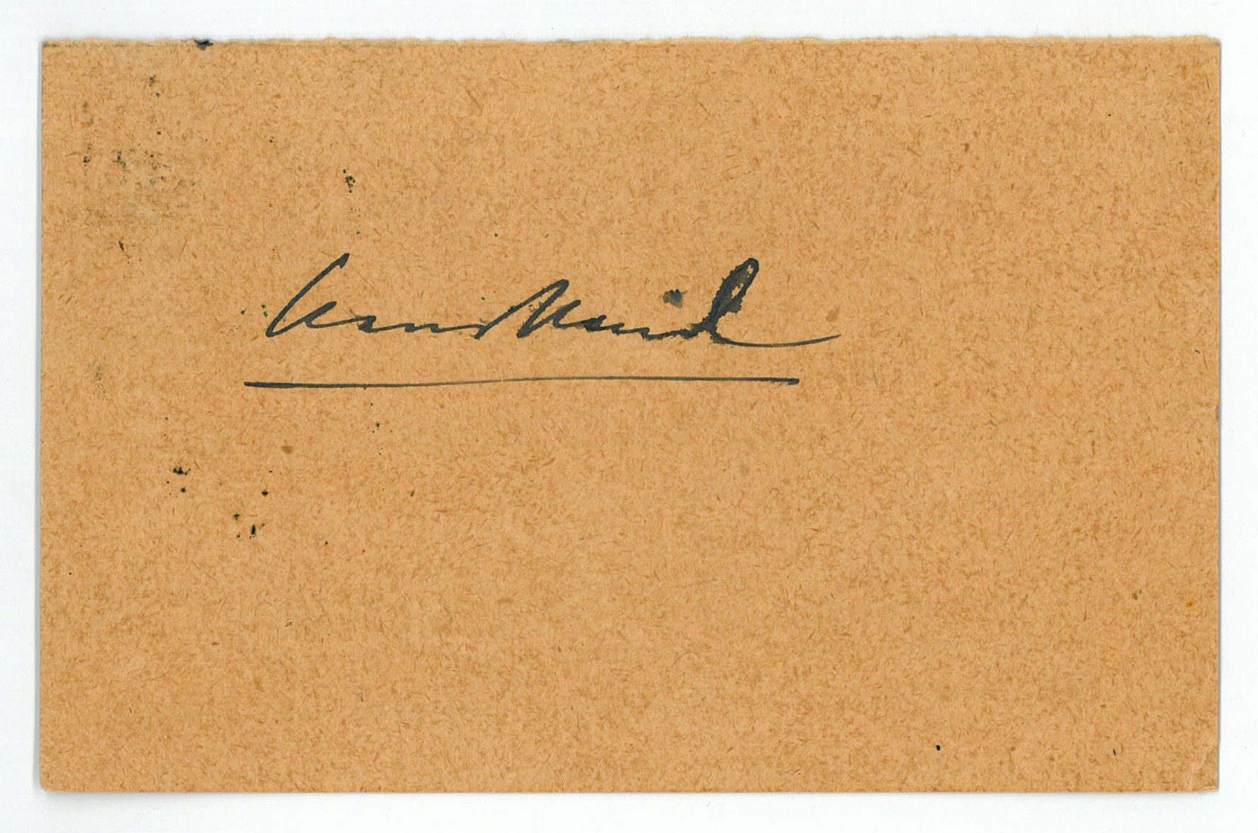 Autograph signature. de Meid, Hans, German painter and illustrator ...