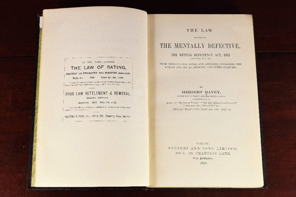 THE LAW RELATING TO THE MENTALLY DEFECTIVE. THE MENTAL DEFICIENCY ACT ...
