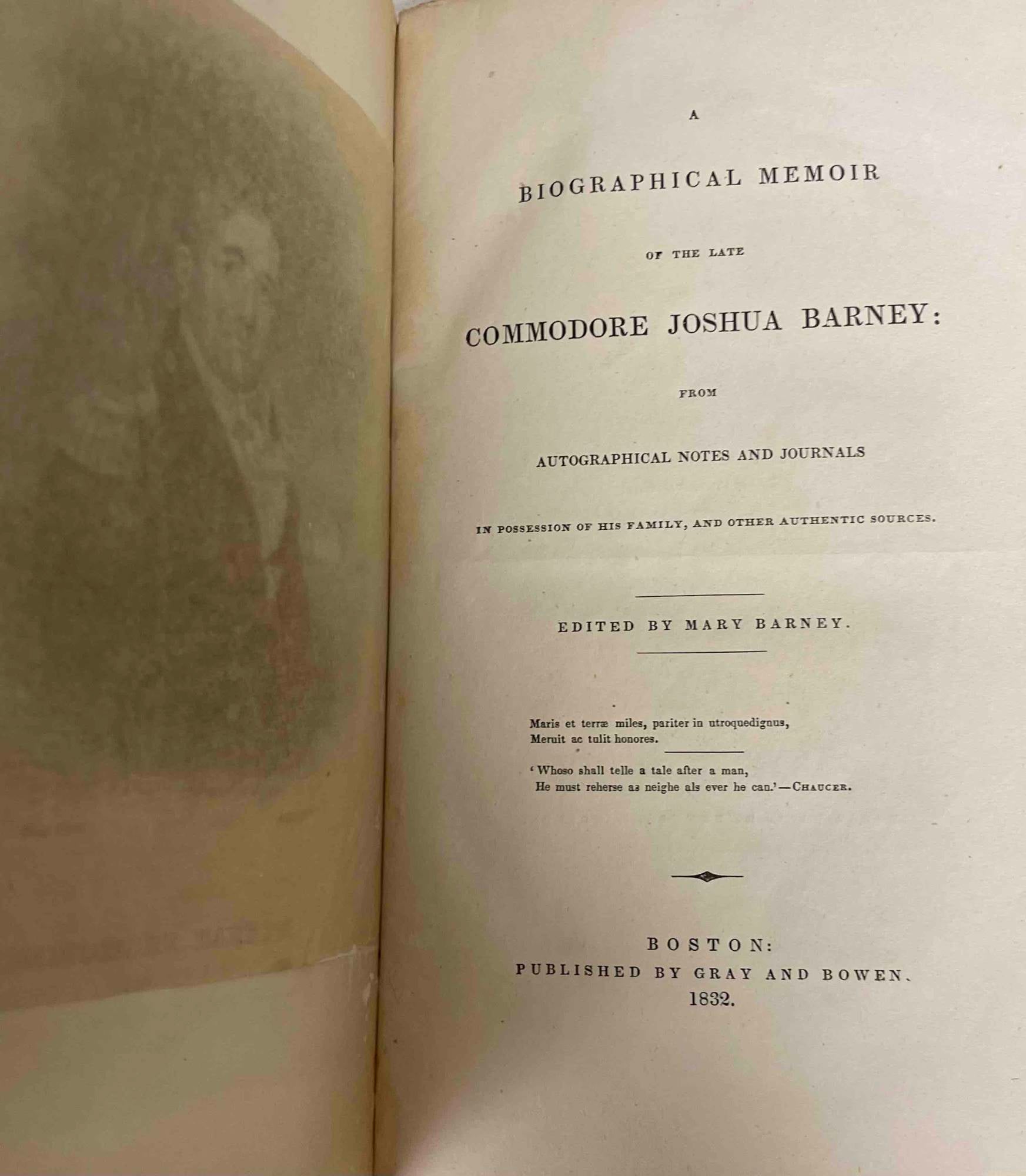 A Biographical Memoir of the Late Commodore Joshua Barney: (1832 ...