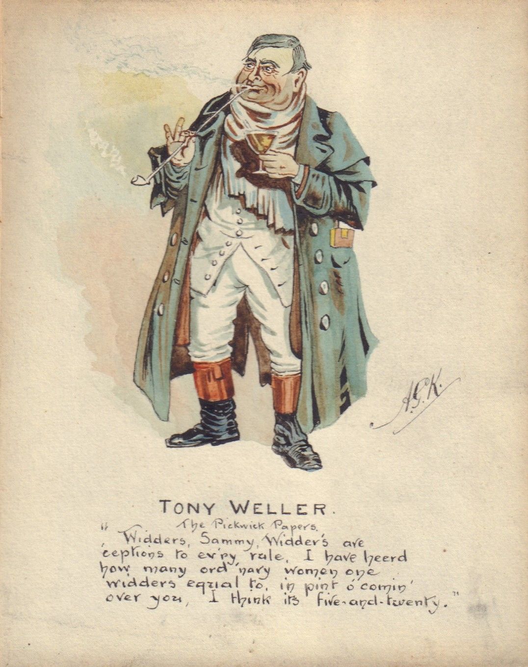Tony Weller [Character from Dickens' The Pickwick Papers] by A.G.K. (in ...