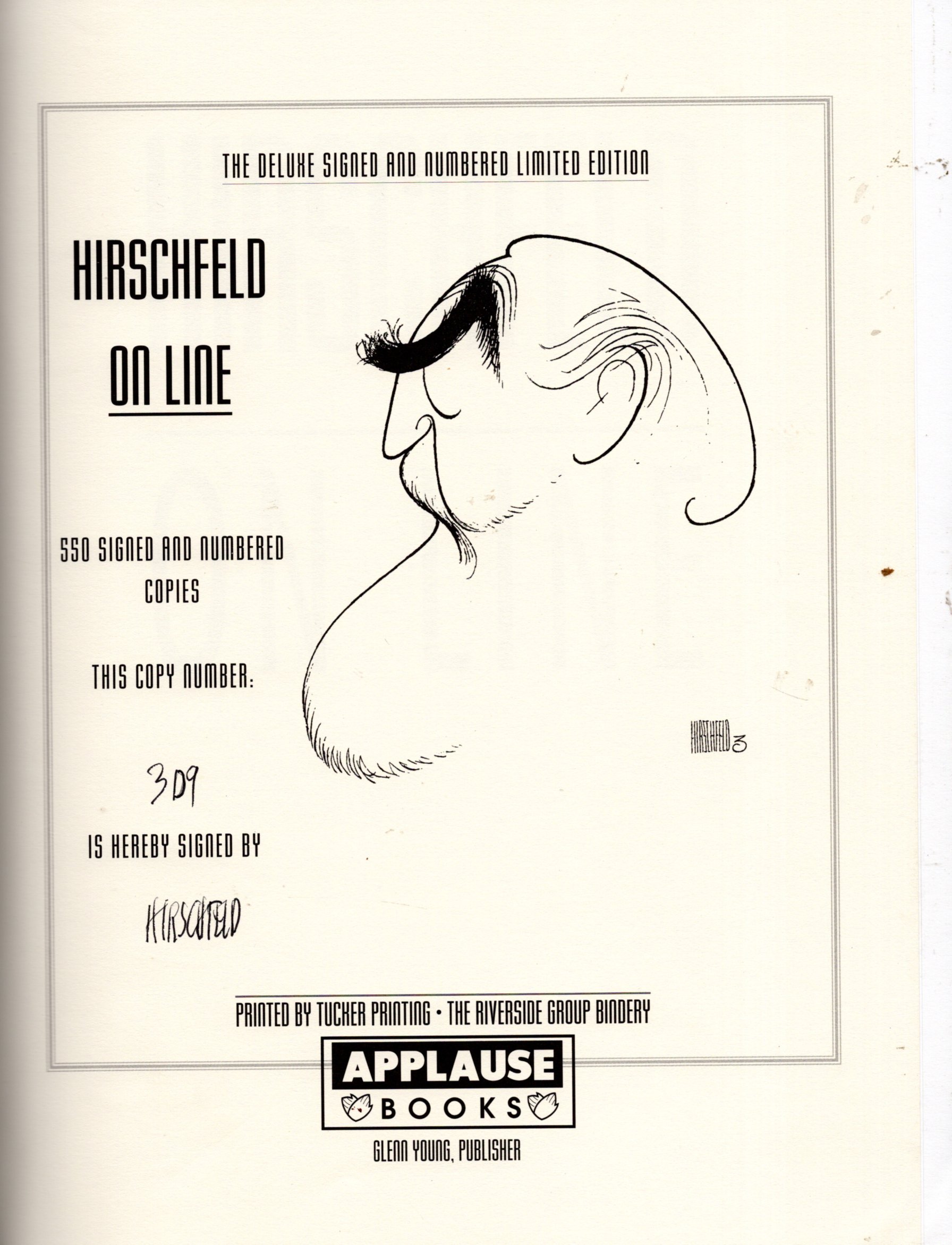 Hirschfeld on Line (Delux Edition) by Hirschfeld, Al (Albert): Near ...