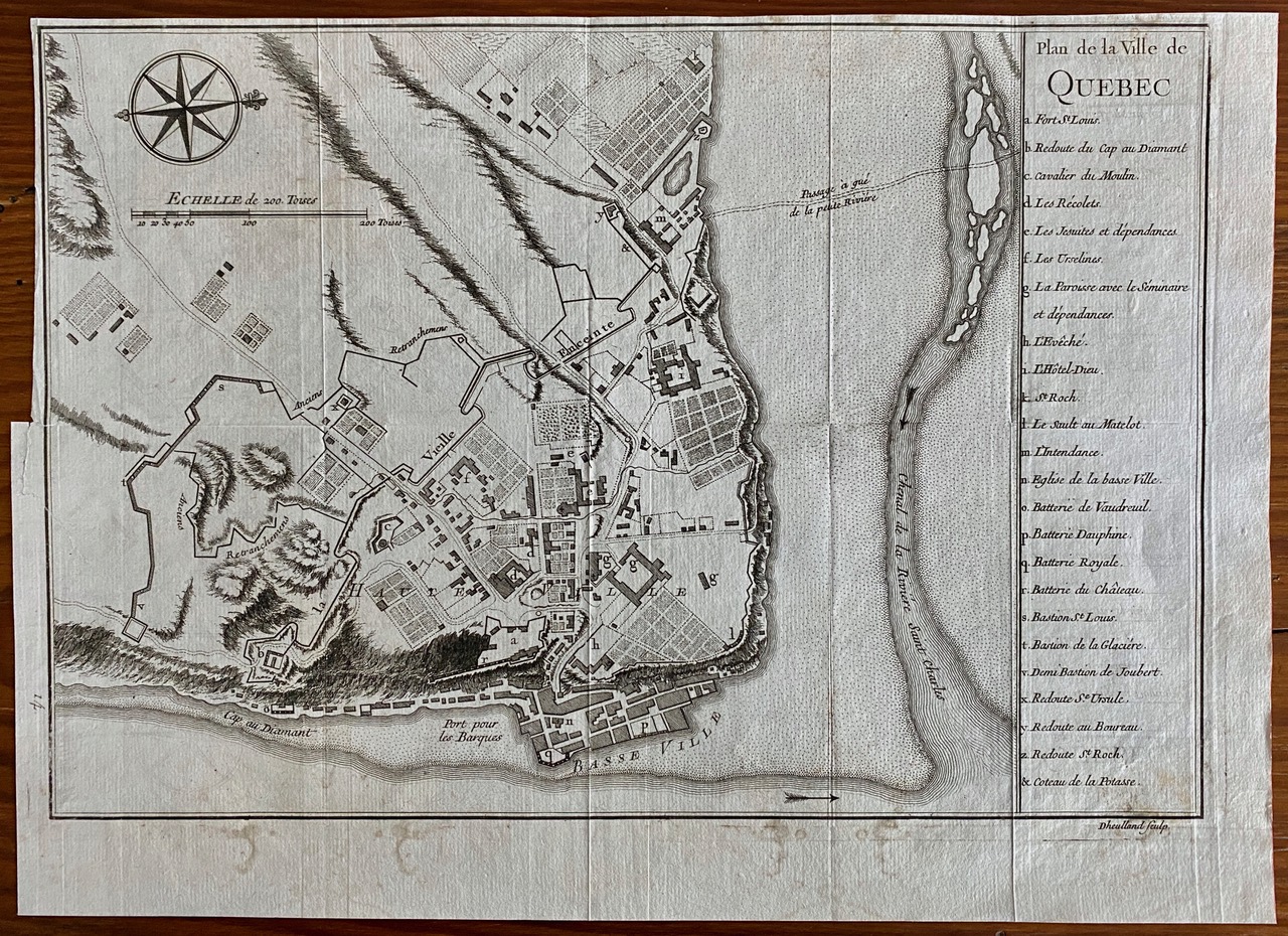 Plan de la ville de Quebec by BELLIN, Jacques Nicolas [1703-1772 ...