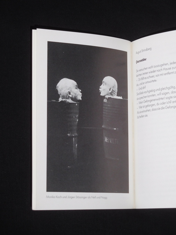 Programmbuch Theater Basel 1988/89. ENDSPIEL von Beckett. Insz.: Niels ...