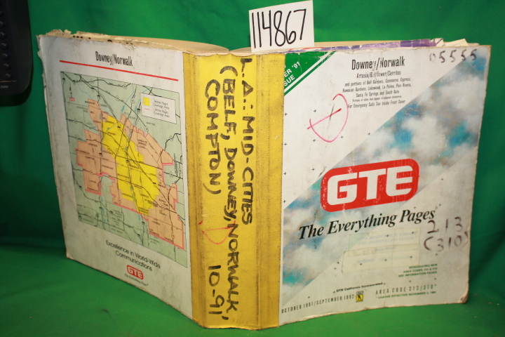 GTE The Everything Pages White and Yellow Pages Downey/Norwalk Artesia ...