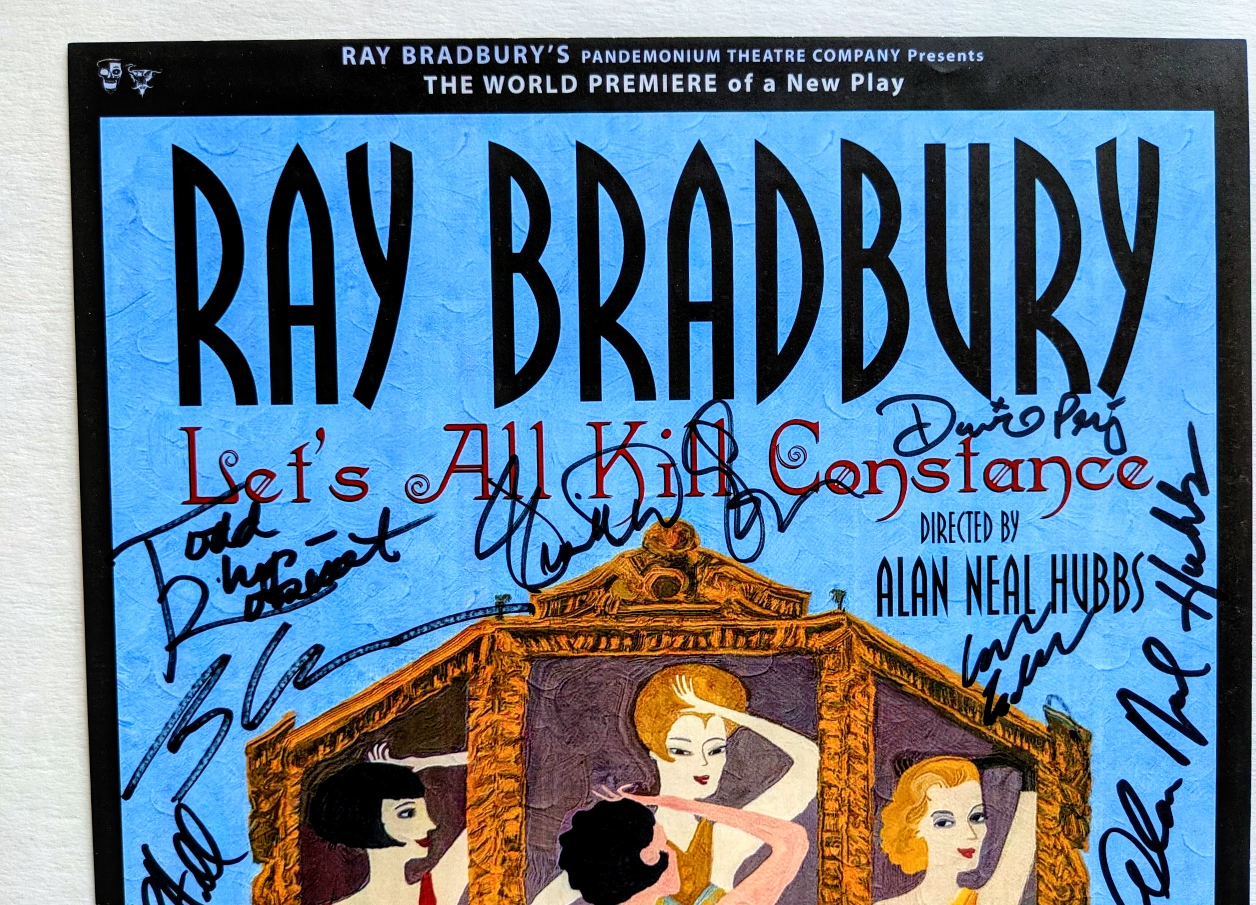 SIGNED POSTER from RAY BRADBURY'S PANDEMONIUM THEATRE - LET'S ALL KILL CONSTANCE - Signed by ...