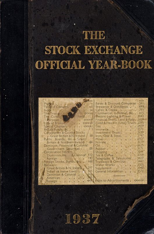 The Stock Exchange Official Year-Book 1937 [Yearbook] - Incorporating ...