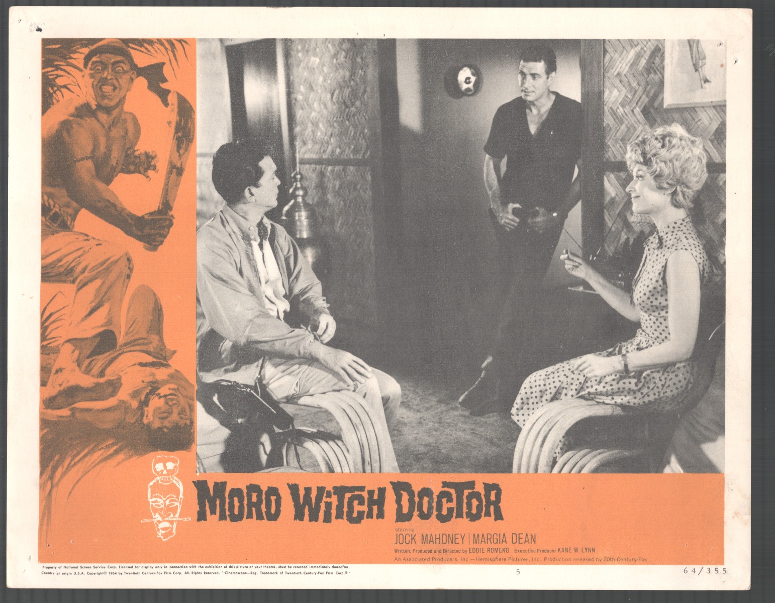 Moro Witch Doctor 11"x14" Lobby Card #5 Jock Mahoney Margia Dean: (1964 ...