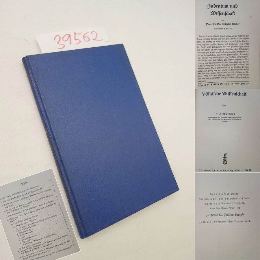 Völkische Wissenschaft. Von Arnold Ruge, Oberarchivrat am Badischen ...