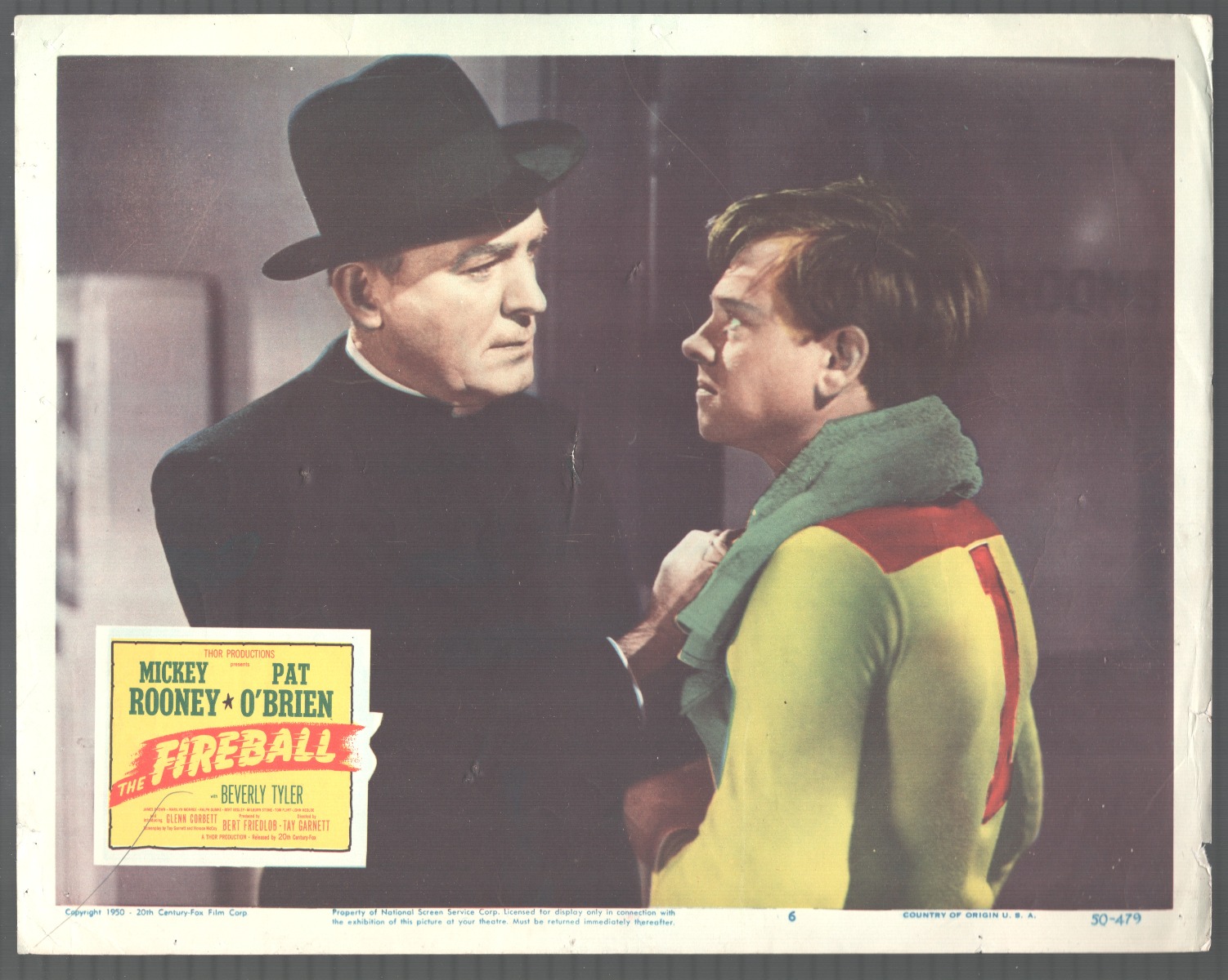 Fireball 11'x14' Lobby Card #6 Mickey Rooney Pat O'Brien: (1950) Photograph | DTA Collectibles